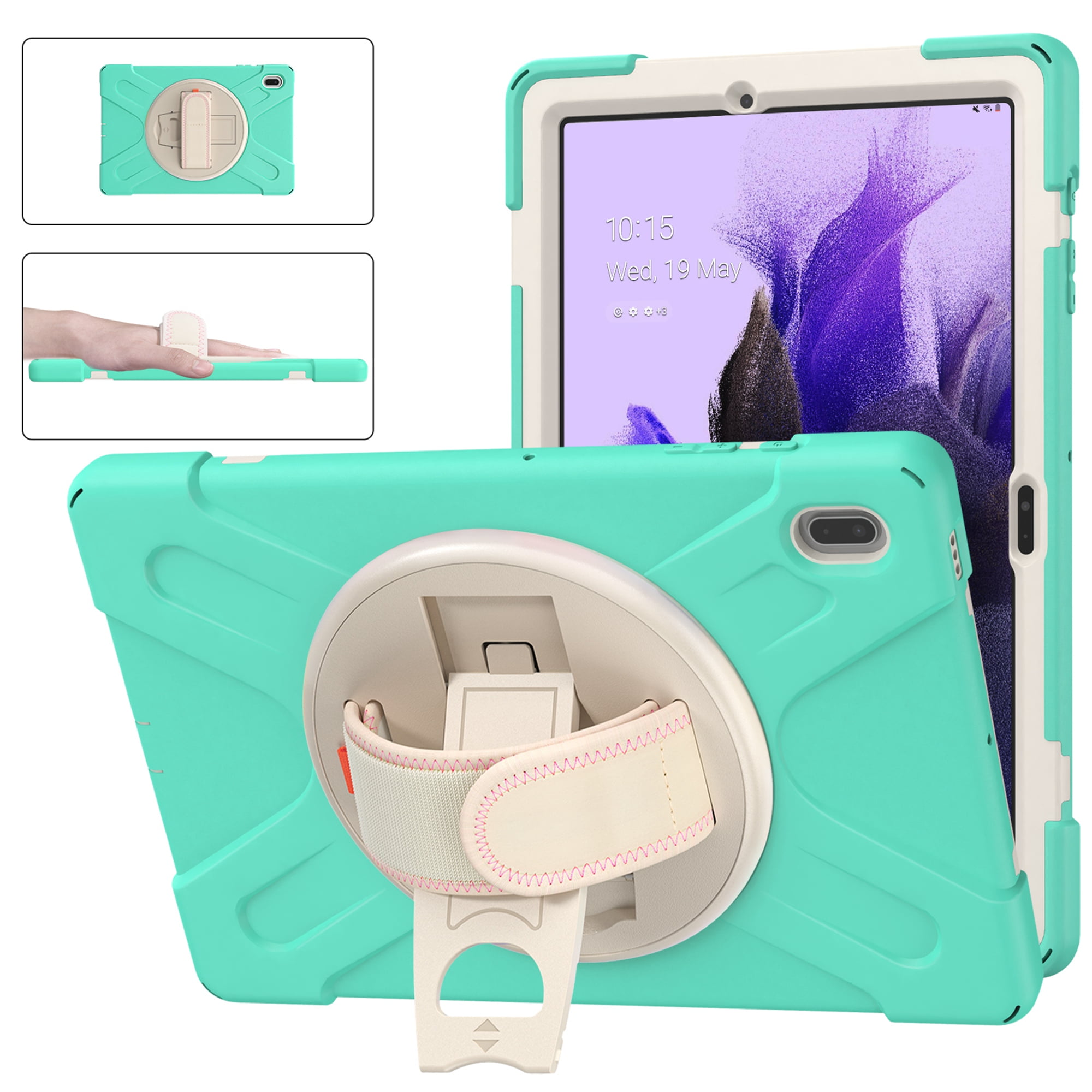 Dteck Samsung Tab S7 FE 12.4 inch 2021 Tablet Case, Dteck Heavy Duty Hybrid Rugged Shockproof ...