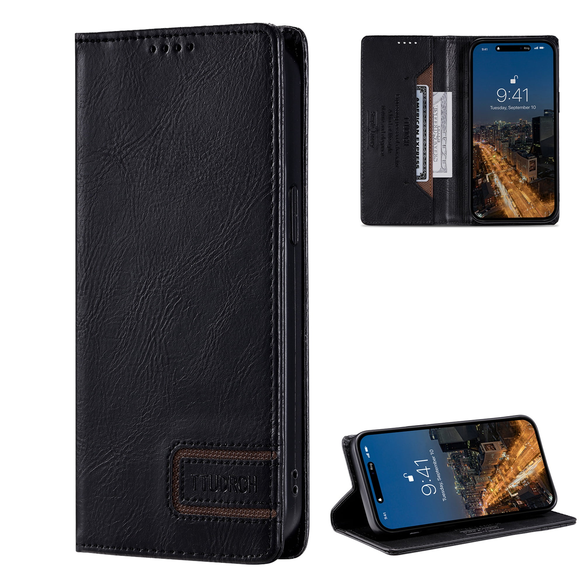 Dteck for Sasmung Galaxy A15 Case, RFID Blocking Magnetic Closure PU ...