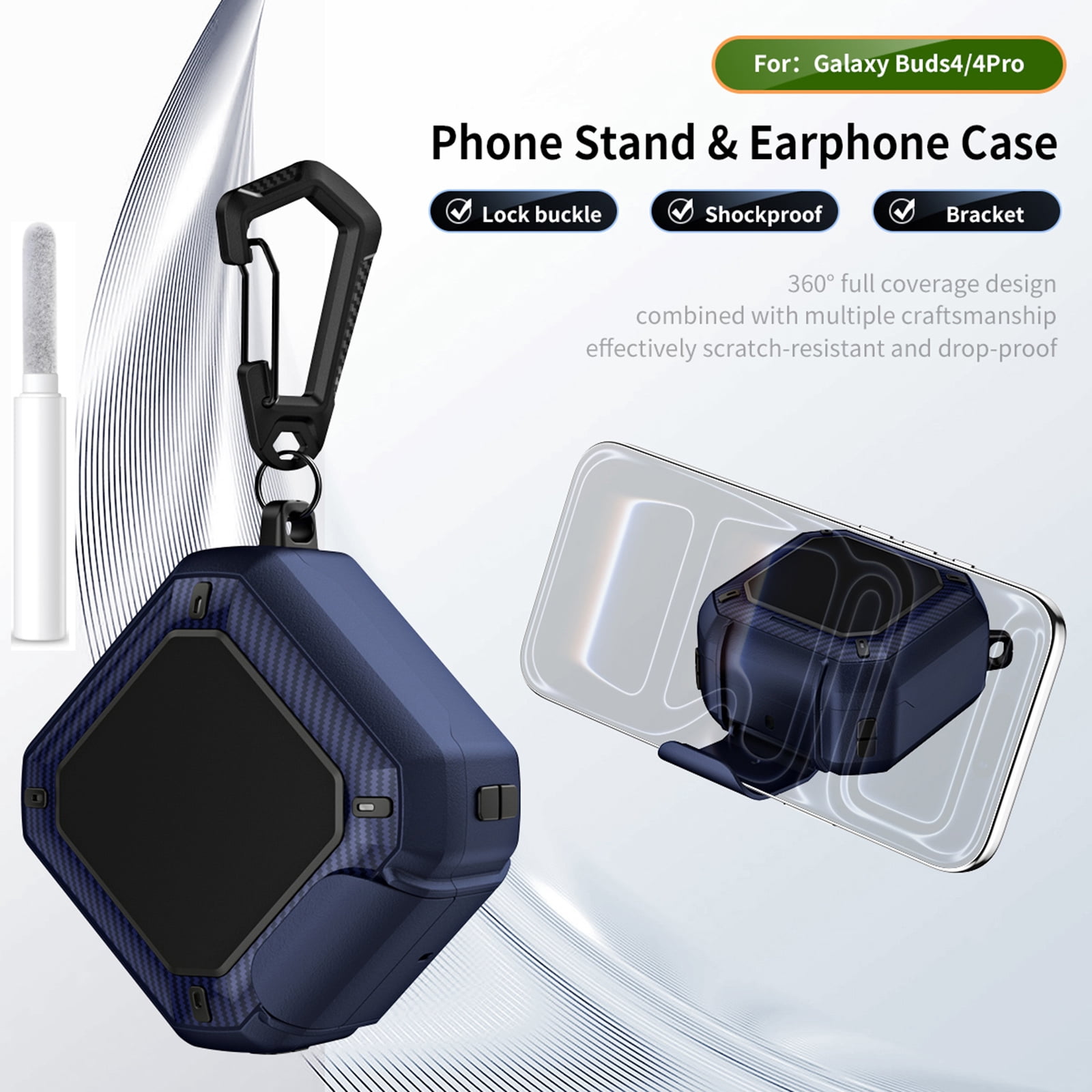 Dteck Secure Lock Case for Samsugn Galaxy Buds 4 / Galaxy Buds 4 Pro ...