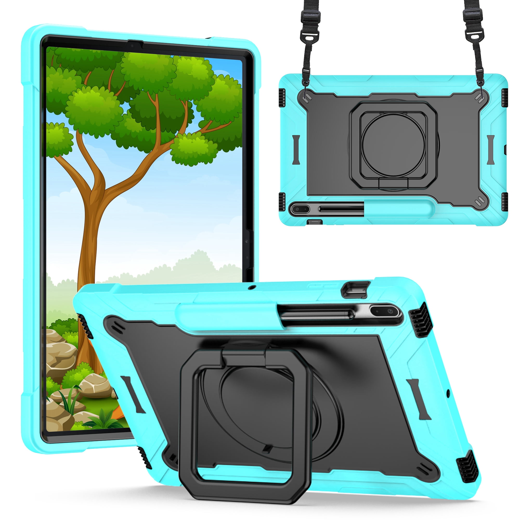 Dteck Shoulder Strap Case for Samsung Galaxy Tab S7 FE SM-T730/T736B 12 ...