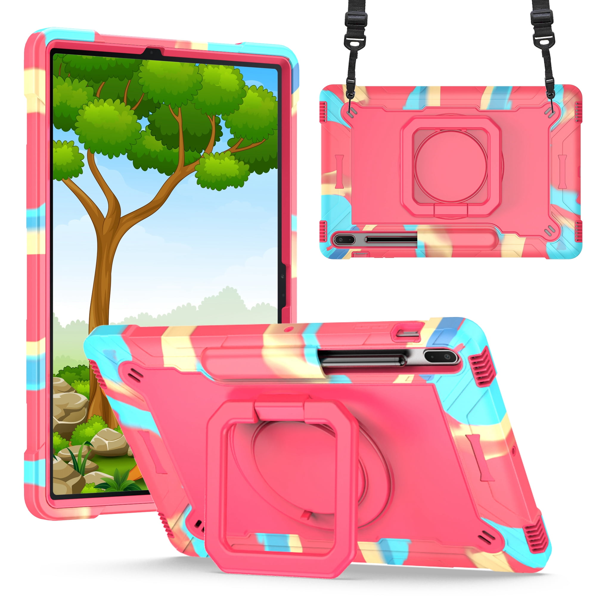 Dteck Shoulder Strap Case for Samsung Galaxy Tab S7 FE SM-T730/T736B 12 ...