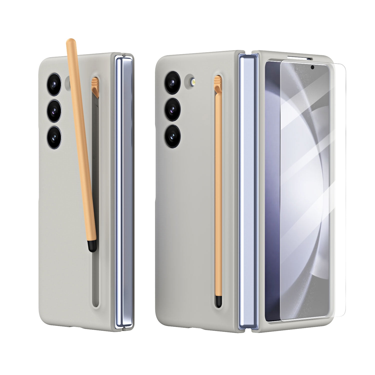 Dteck Slim Silicone Case for Samsung Galaxy Z Fold 7 with S Pen, Built ...