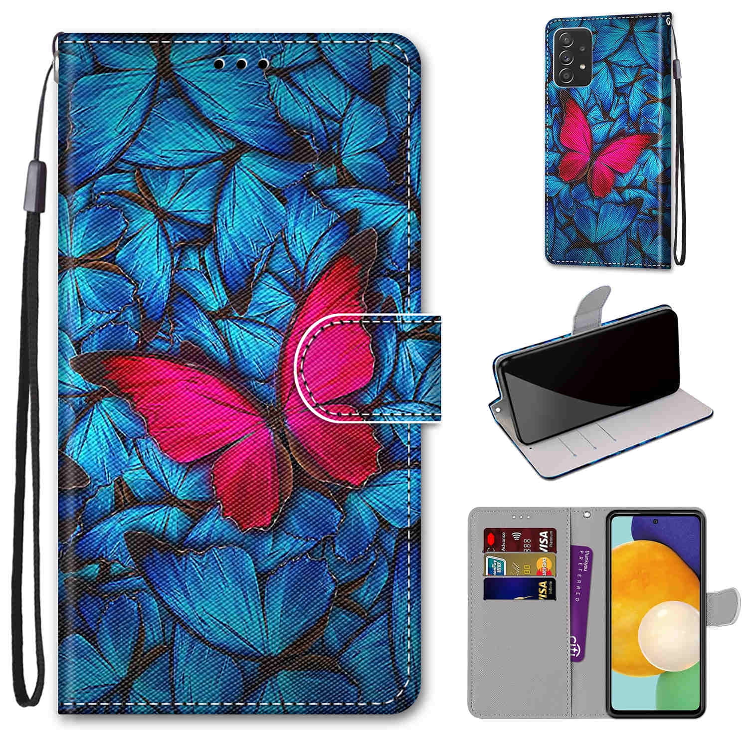 Dteck Slim Wallet Folio Flip Case for Samsung Galaxy A53 5G, Galaxy A53 ...