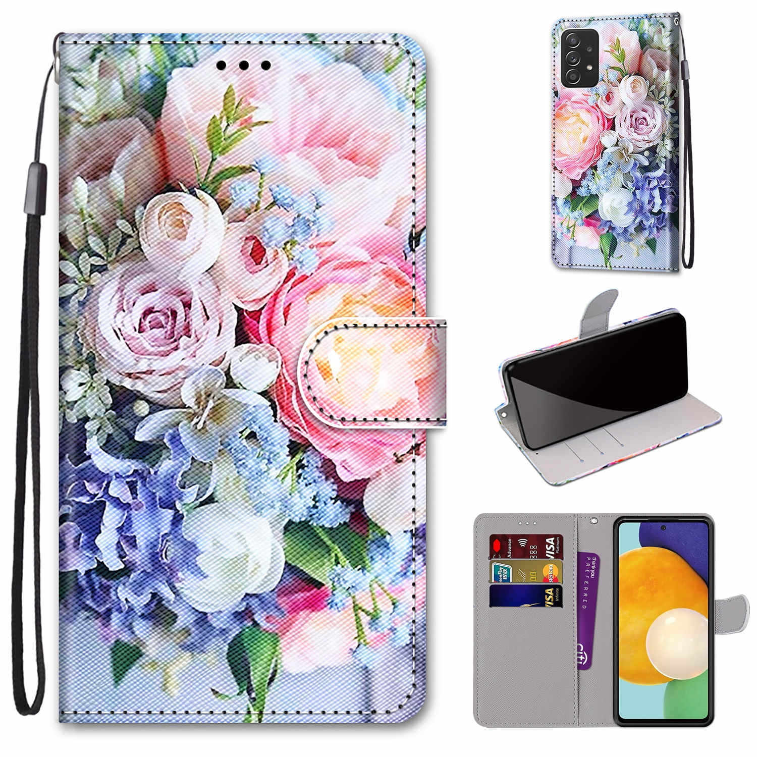 Dteck Slim Wallet Folio Flip Case for Samsung Galaxy A53 5G, Galaxy A53 ...