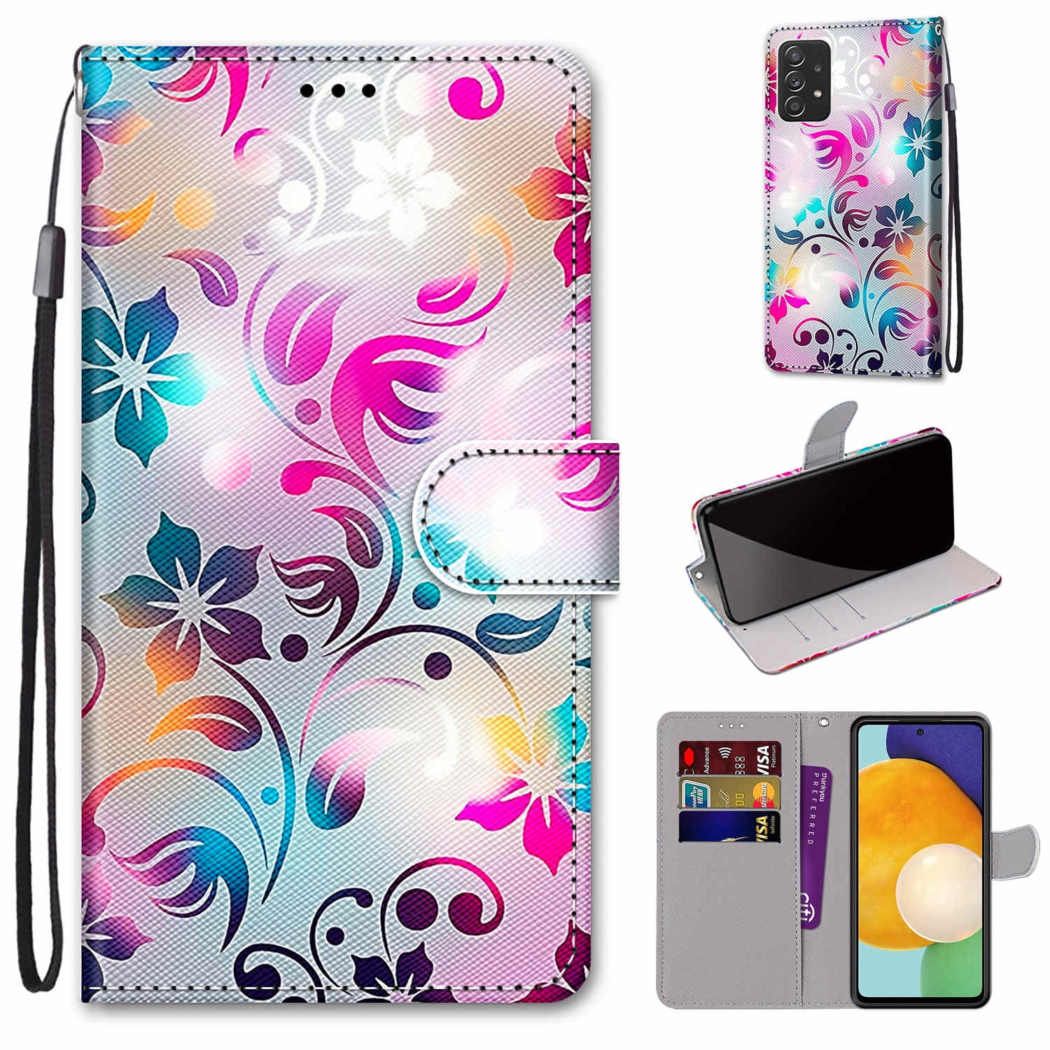 Dteck Slim Wallet Folio Flip Case for Samsung Galaxy A53 5G, Galaxy A53 ...
