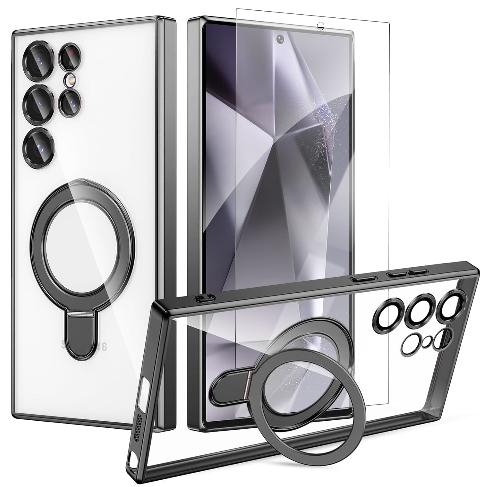 Dteck with Tempered Glass Screen Protector Magnetic Case for Samsung ...