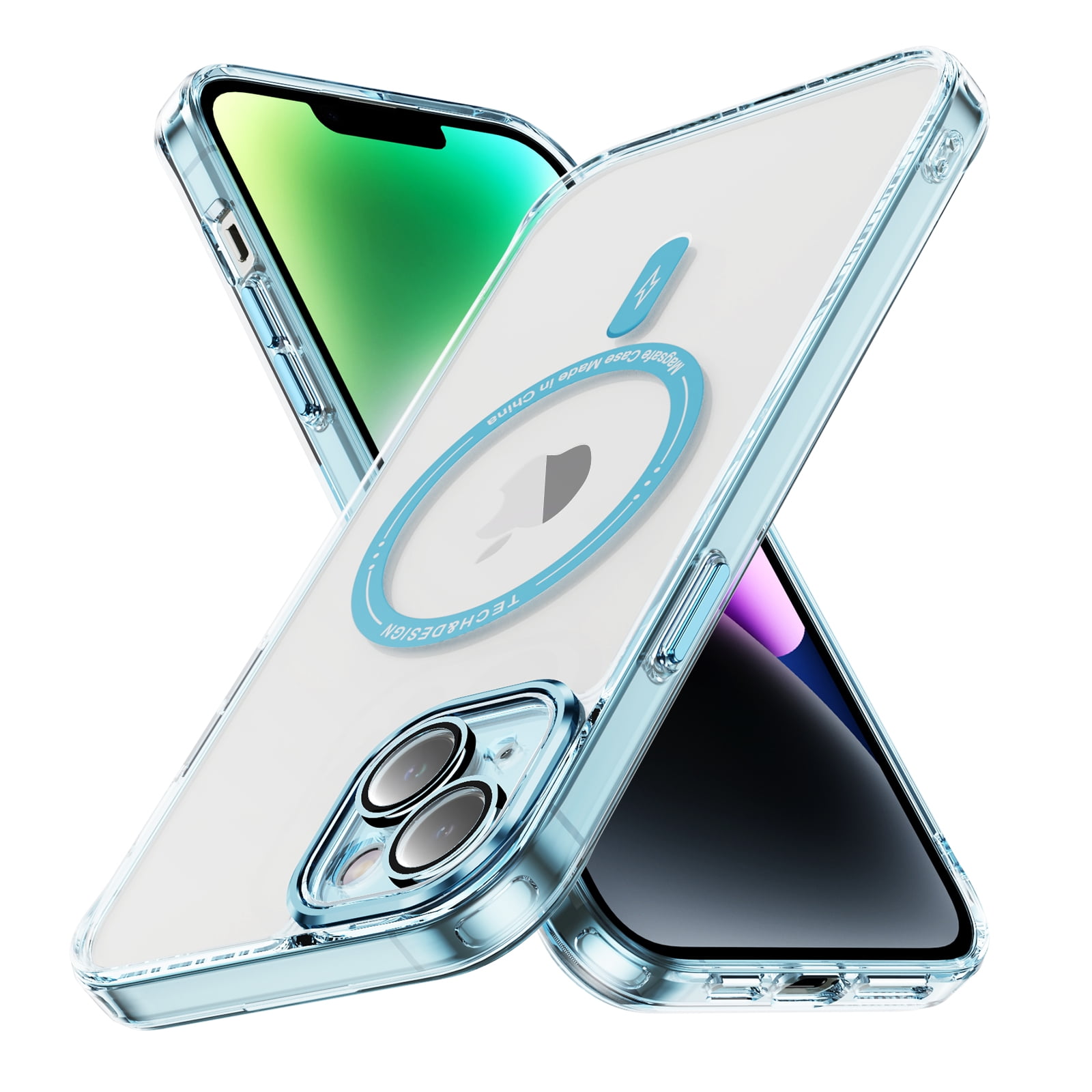 Dteck Trasparent Case for iPhone 14 Plus,Magnetic TPU Case Compatible ...