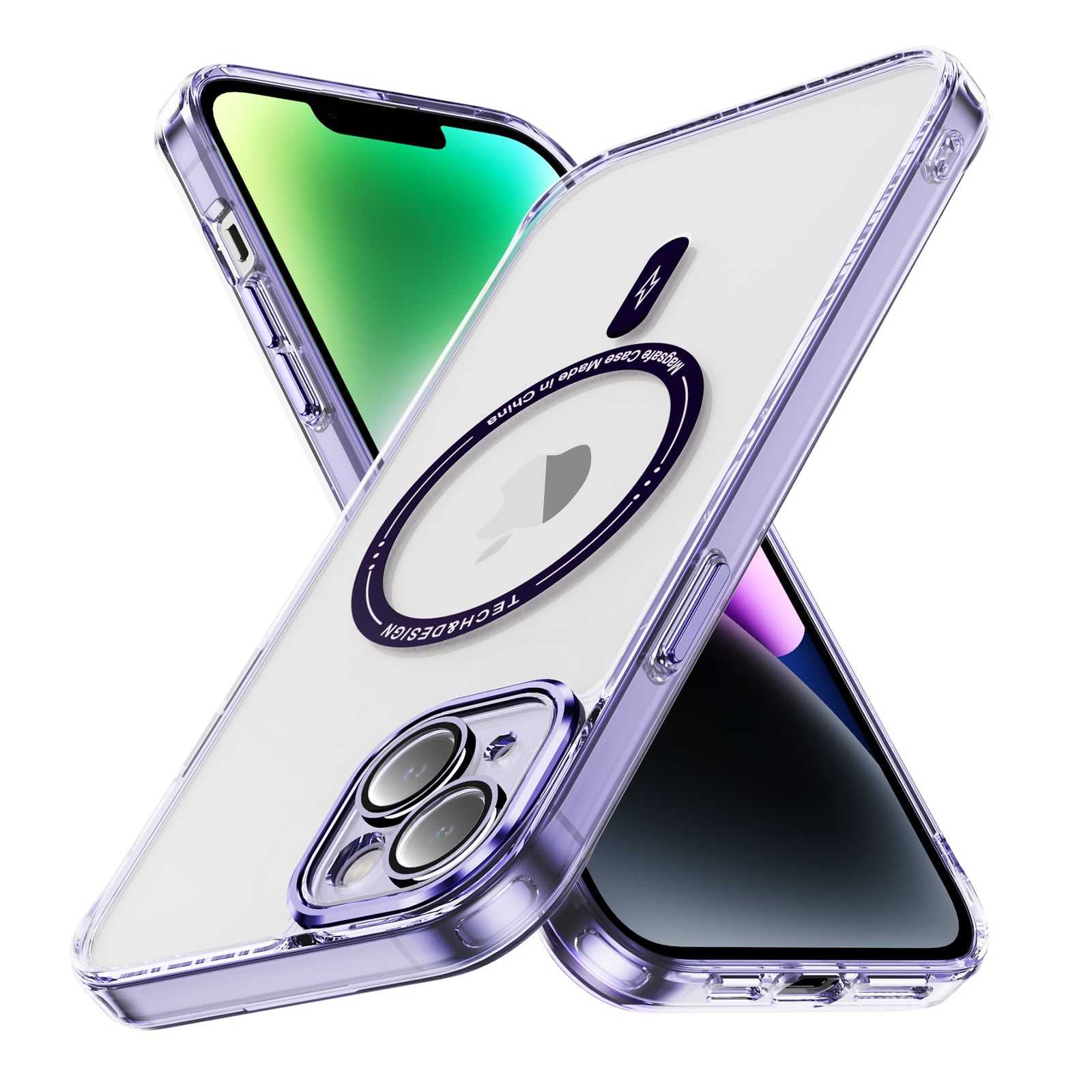 Dteck Trasparent Case for iPhone 14 Plus,Magnetic TPU Case Compatible ...