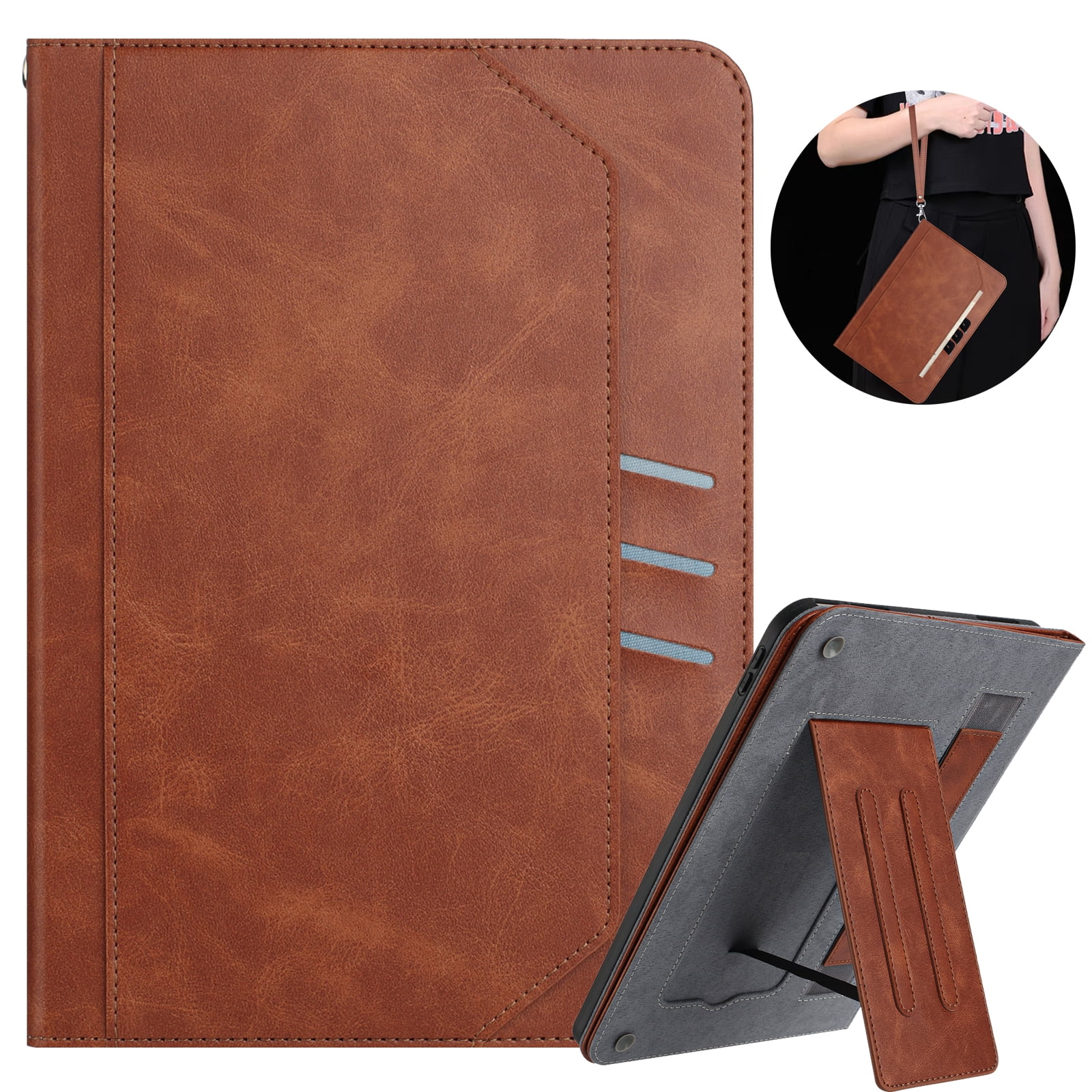 Dteck Universal 10 Inch Tablet Case, Premium PU Leather Business Folio ...