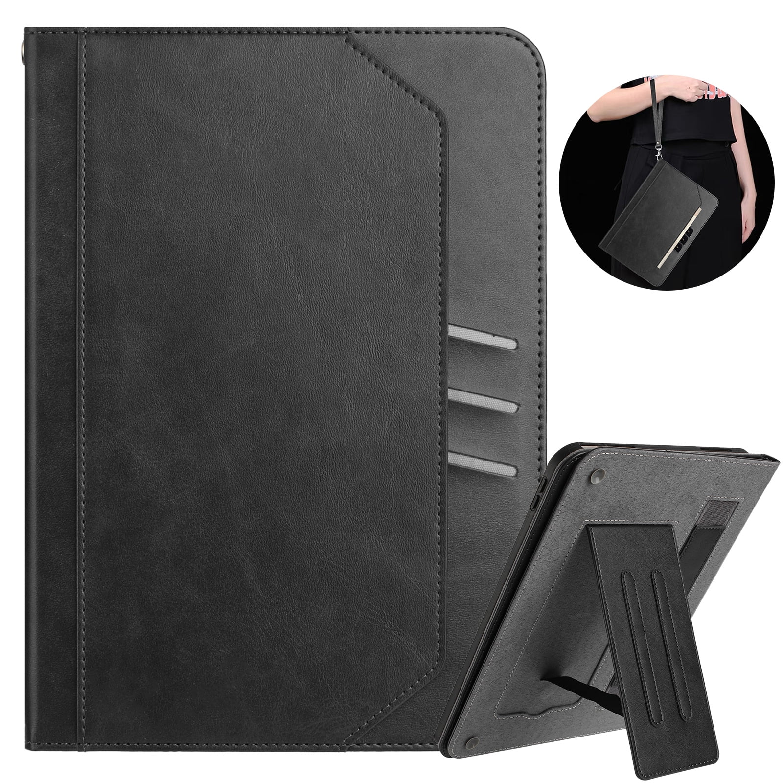 Dteck Universal 10 Inch Tablet Case, Premium PU Leather Business Folio ...