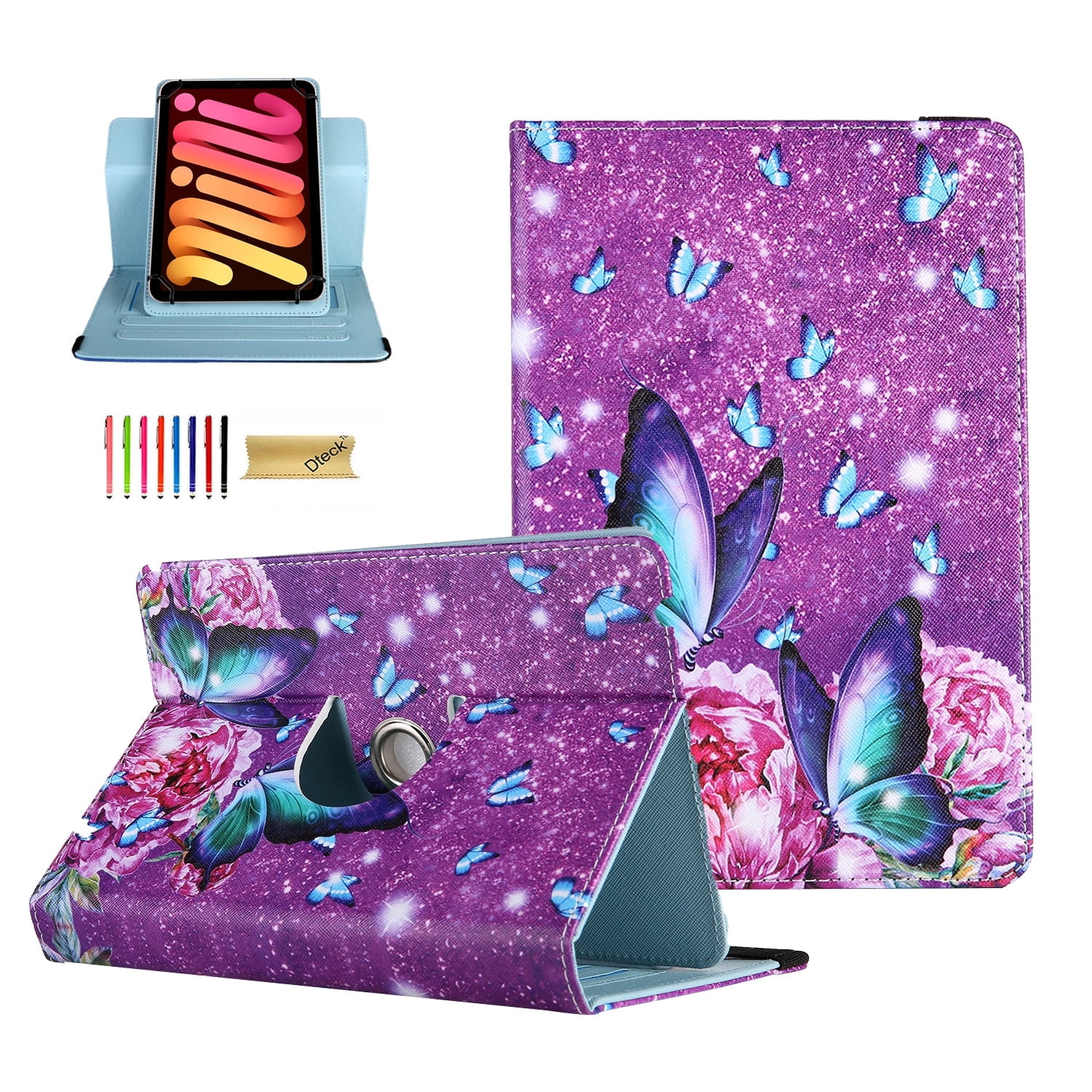 Dteck Universal 10" Tablet Folio Case for iPad 9th/8th/7th Gen / iPad ...