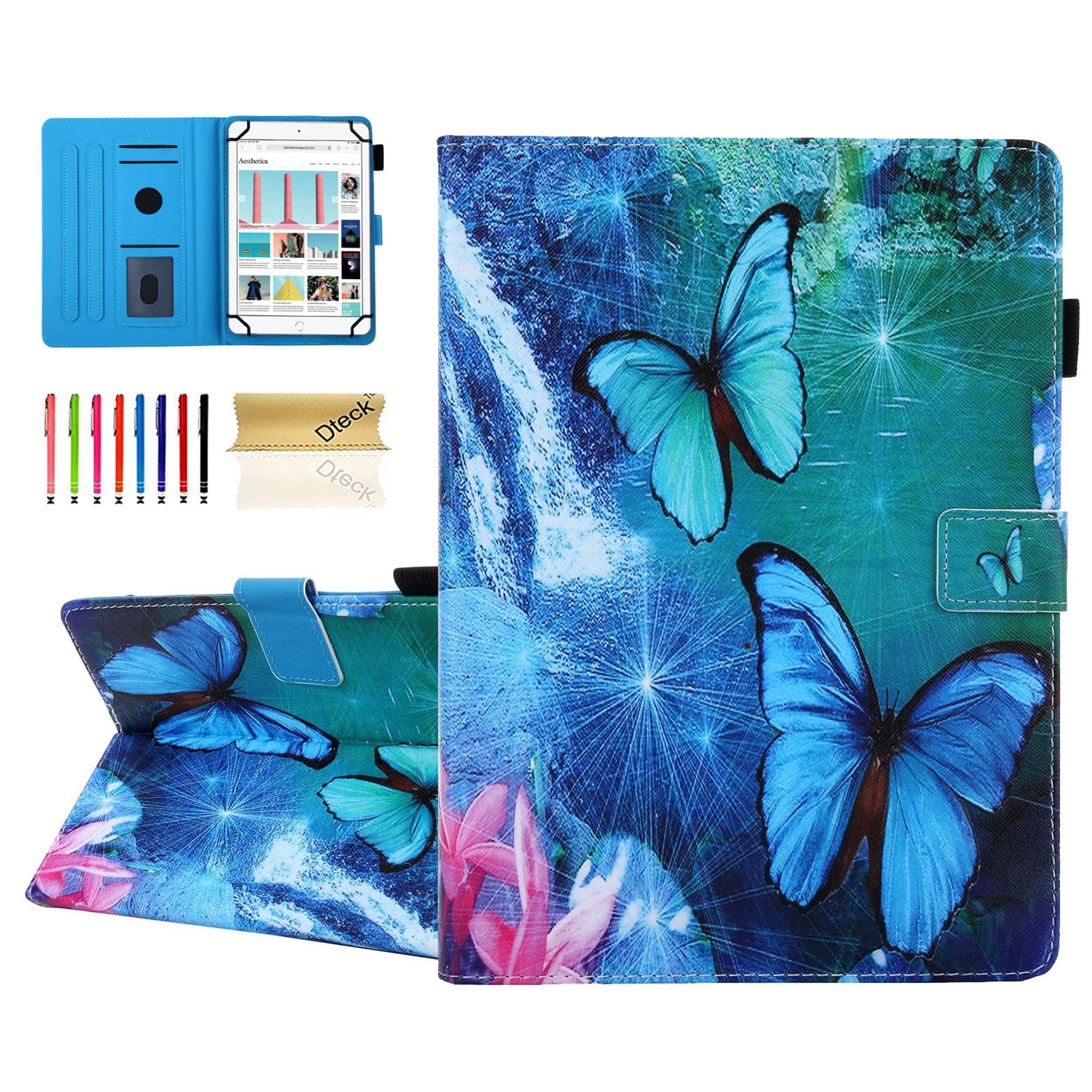 Dteck Universal Folio Case For 7.5 - 8.5 inch Tablet, Slim PU Leather ...