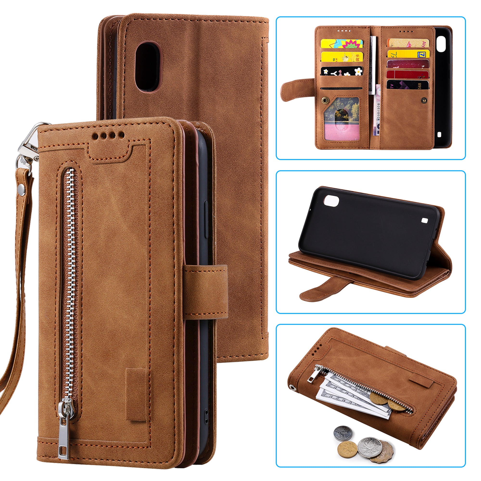 Dteck Wallet Case For Samsung Galaxy A10 A105, Matte PU Leather Case ...