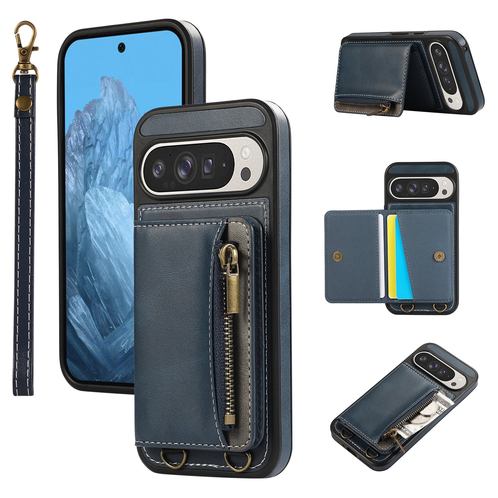 Dteck Wallet Case for Google Pixel 9 Pro / Pixel 9, Magnetic Clasp ...