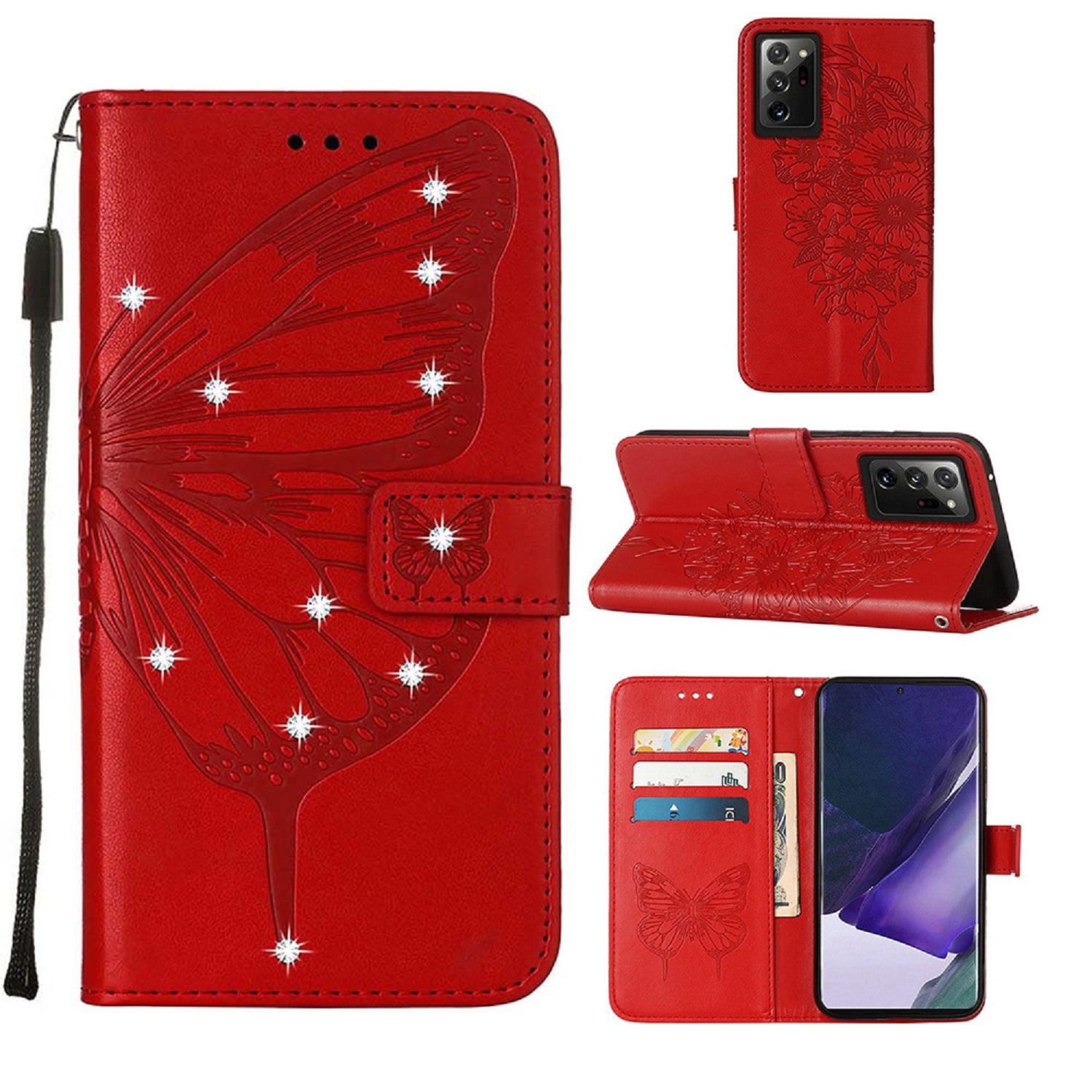 Dteck Wallet Case for Samsung Galaxy Note 20 Ultra with Kickstand Card Slot Holder Magnetic ...