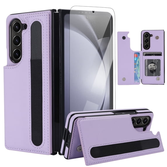 Dteck Wallet Case for Samsung Galaxy Z Fold 7 with Screen Protector ...