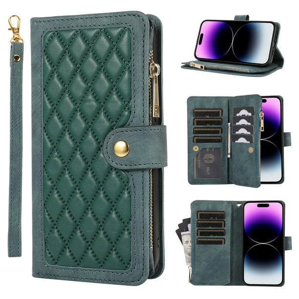 Dteck Wallet Case for iPhone 11 Pro Max, Premium PU Leather Zipper ...