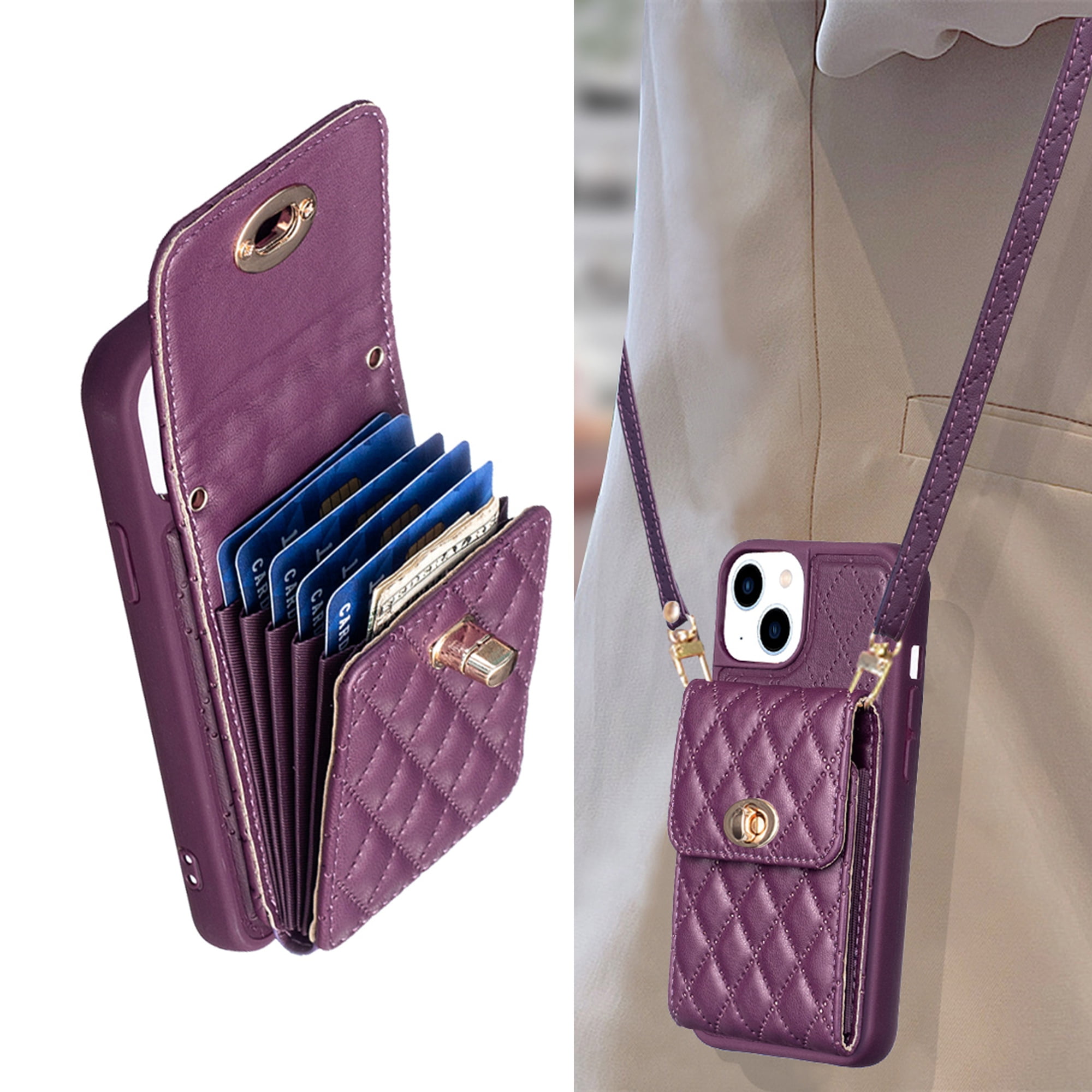 Dteck Wallet Case for iPhone 14 Plus, Cute Luxury Bag Design, Elegant ...