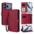 Dteck Wallet Crossbody Strap Case for iPhone 17 Pro,Magnetic Leather ...
