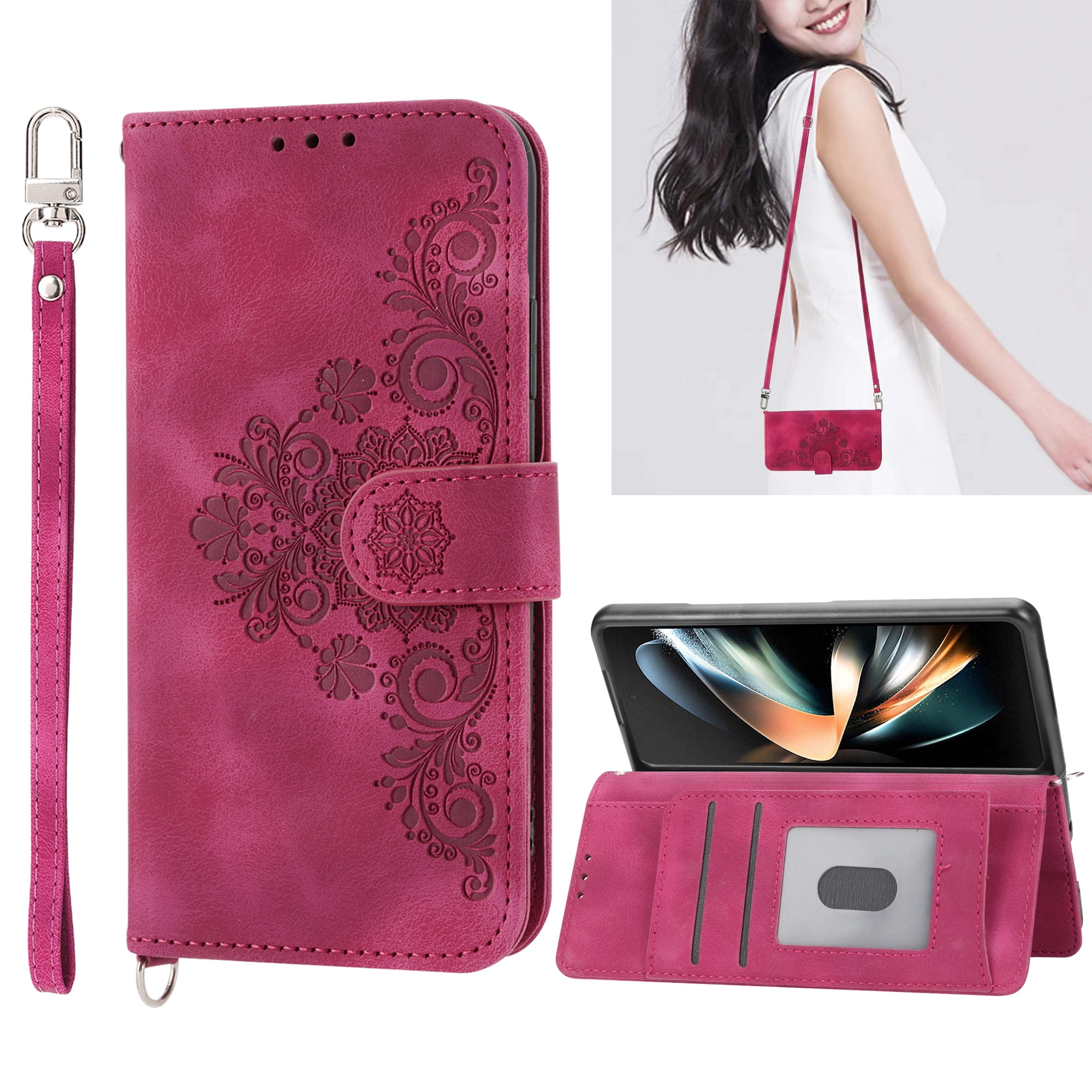 Dteck Wallet Phone Case for Samsung Galaxy Z Fold 4, Galaxy Z Fold4 ...