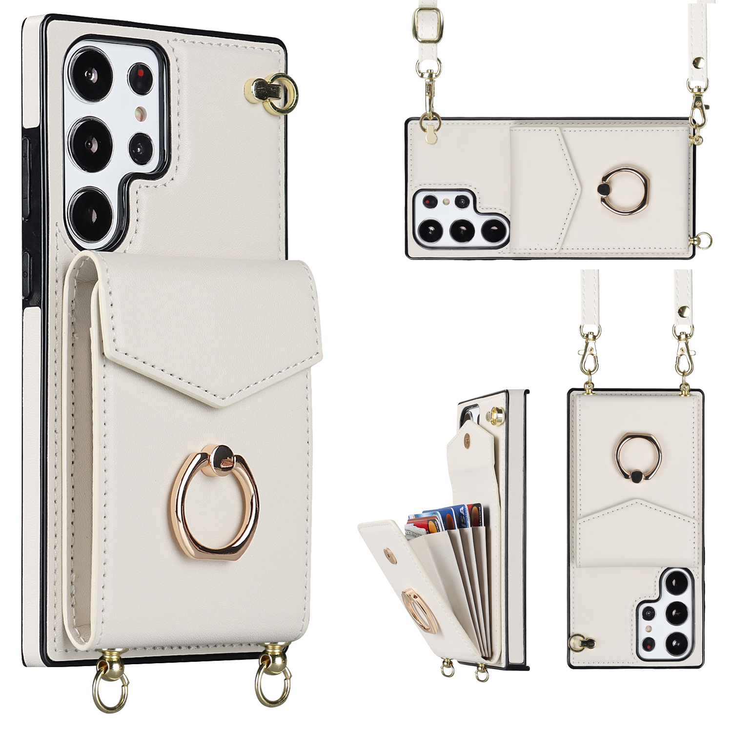 Dteck Wallet Purse Crossbody Case for Samsung Galaxy S23 Ultra, with ...