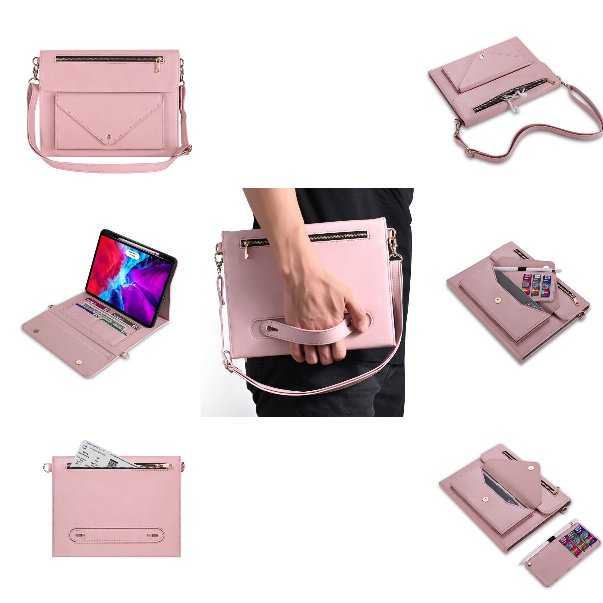 Dteck Zipper Wallet Pocket Case for iPad 9th/8th/7th Generation 10.2 ...