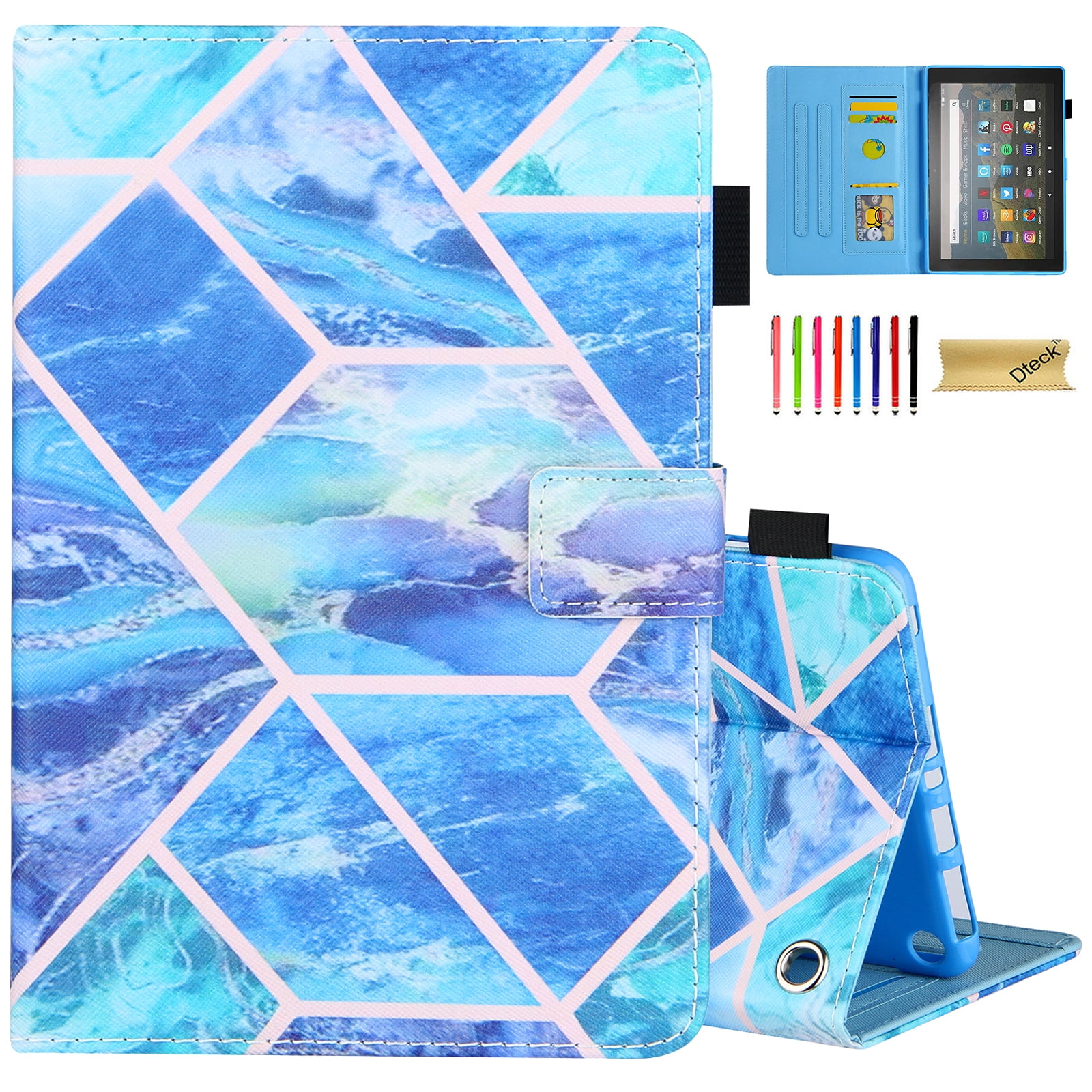 Dteck for Fire Max 11 Tablet Case - Cute PU Leather Folio Stand Cover ...
