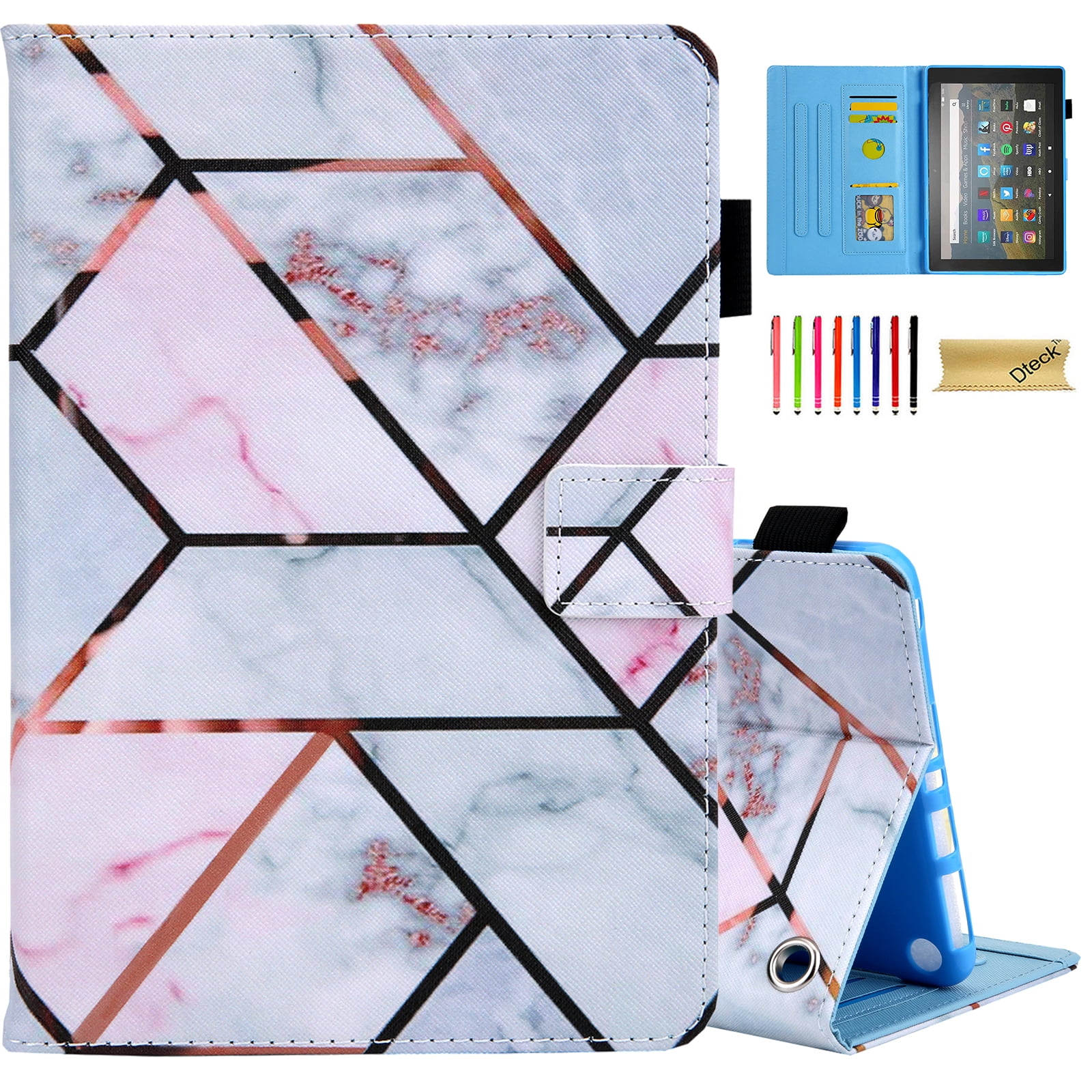 Dteck for Fire Max 11 Tablet Case - Cute PU Leather Folio Stand Cover ...