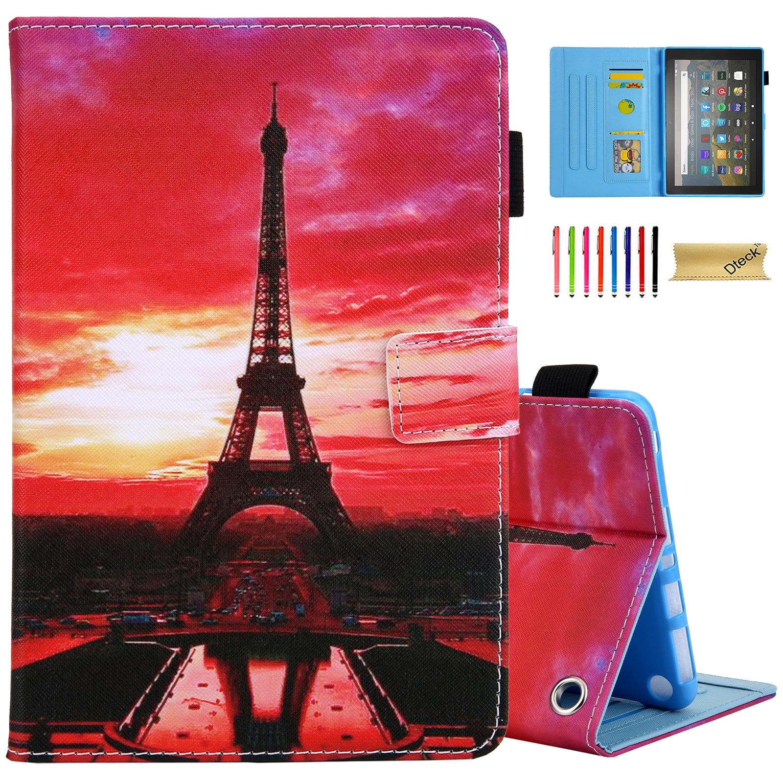 Dteck for Fire Max 11 Tablet Case - Cute PU Leather Folio Stand Cover ...