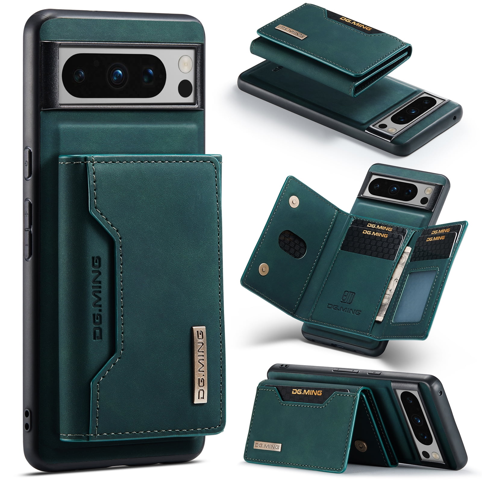 Dteck for Google Pixel 6 Pro Magnetic Case, Retro PU Leather Wallet ...
