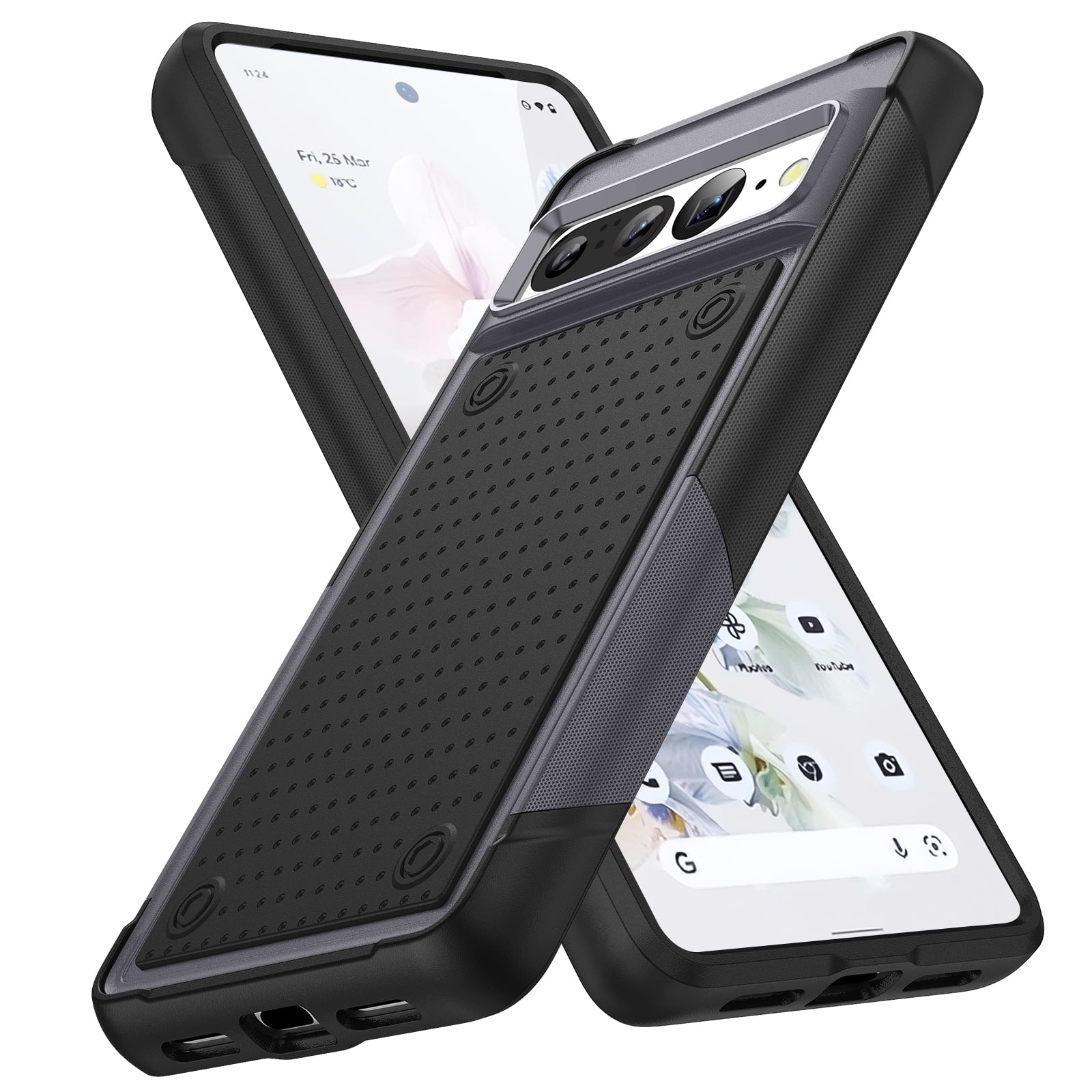 Dteck for Google Pixel 7 Case, Heavy Duty Drop Protection Hybrid ...