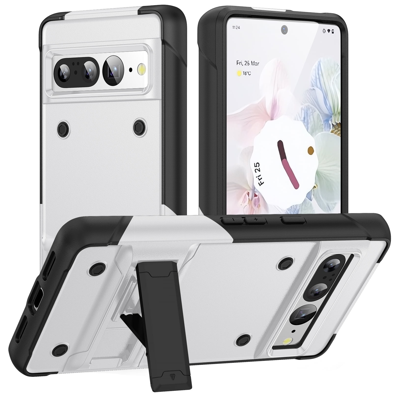 Dteck for Google Pixel 7 Pro Case with Kickstand, Hybrid Shockproof ...