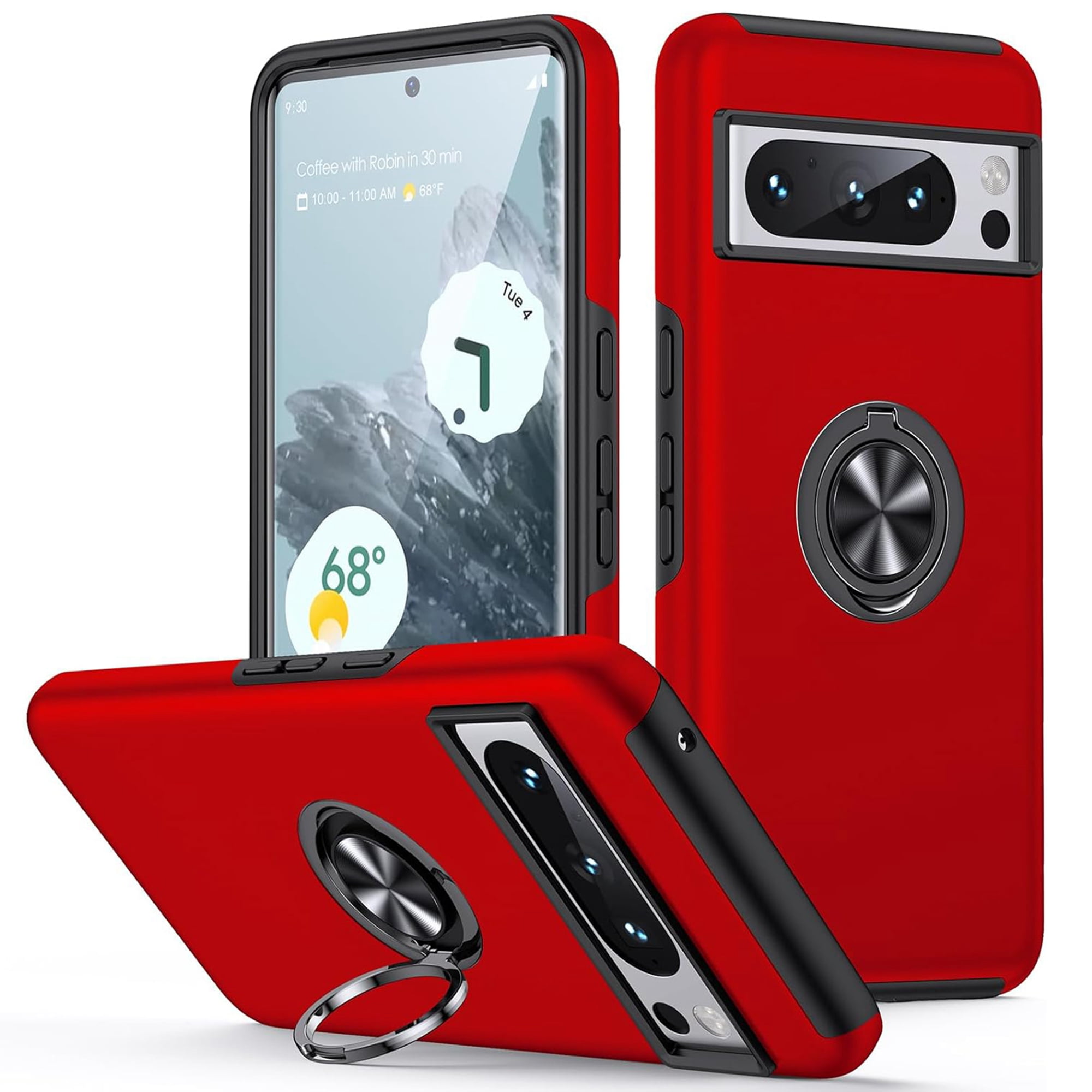 Dteck for Google Pixel 8 Pro Case with 360? Ring Stand, Multi-Layer ...