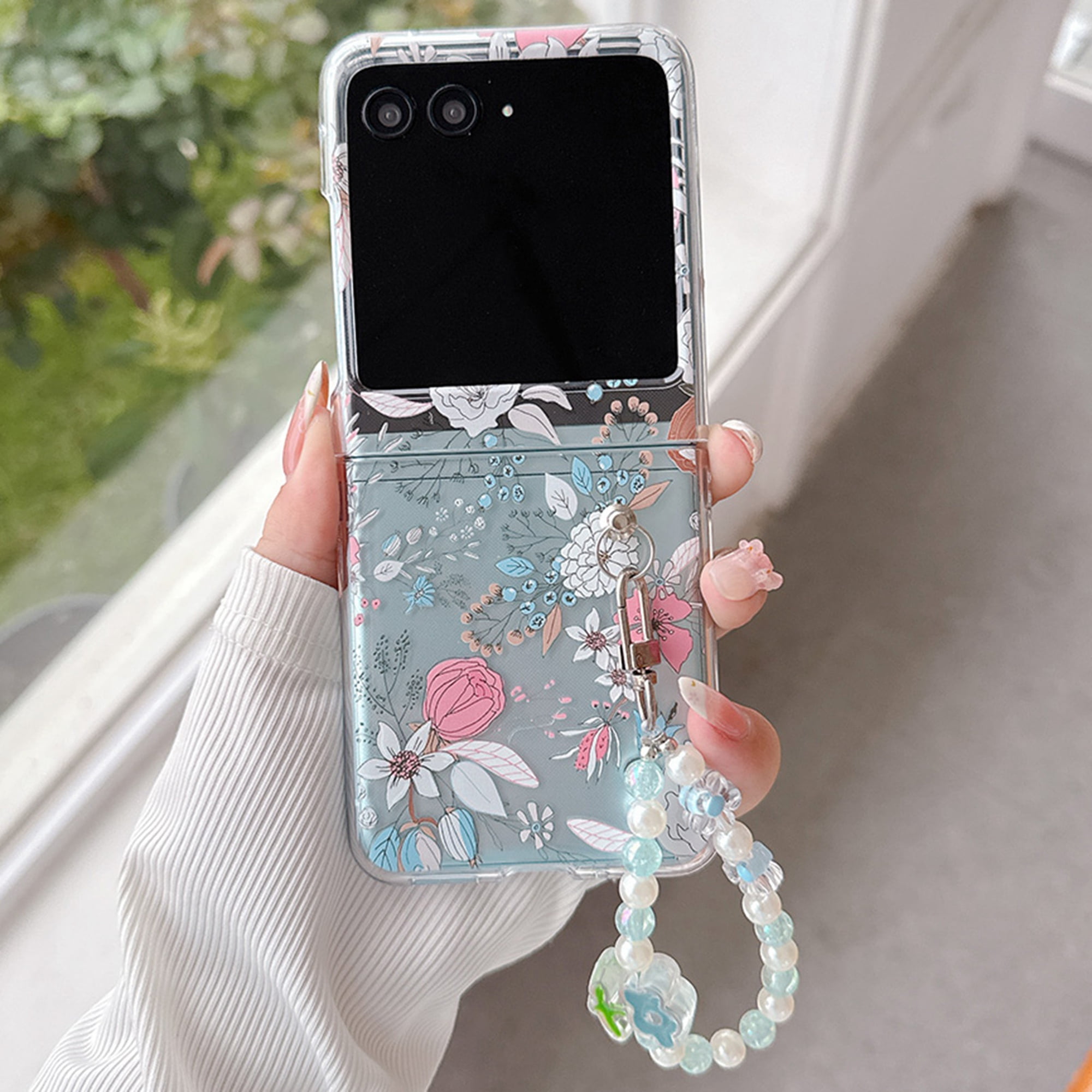 Dteck for Motorola Razr 2025 Case with Strap Bracelet Chain ...