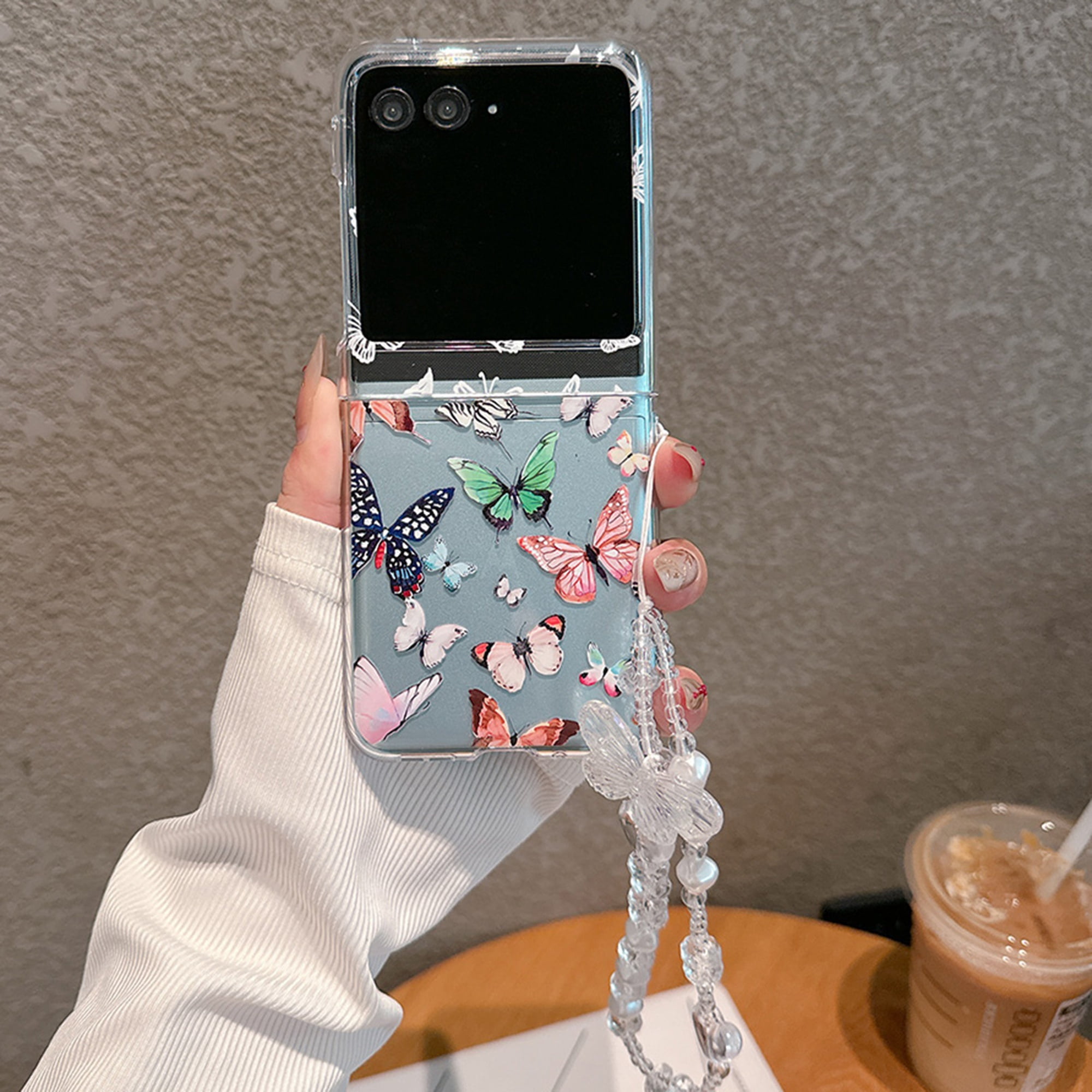 Dteck for Motorola Razr Ultra 2025 Case with Strap Bracelet Chain ...