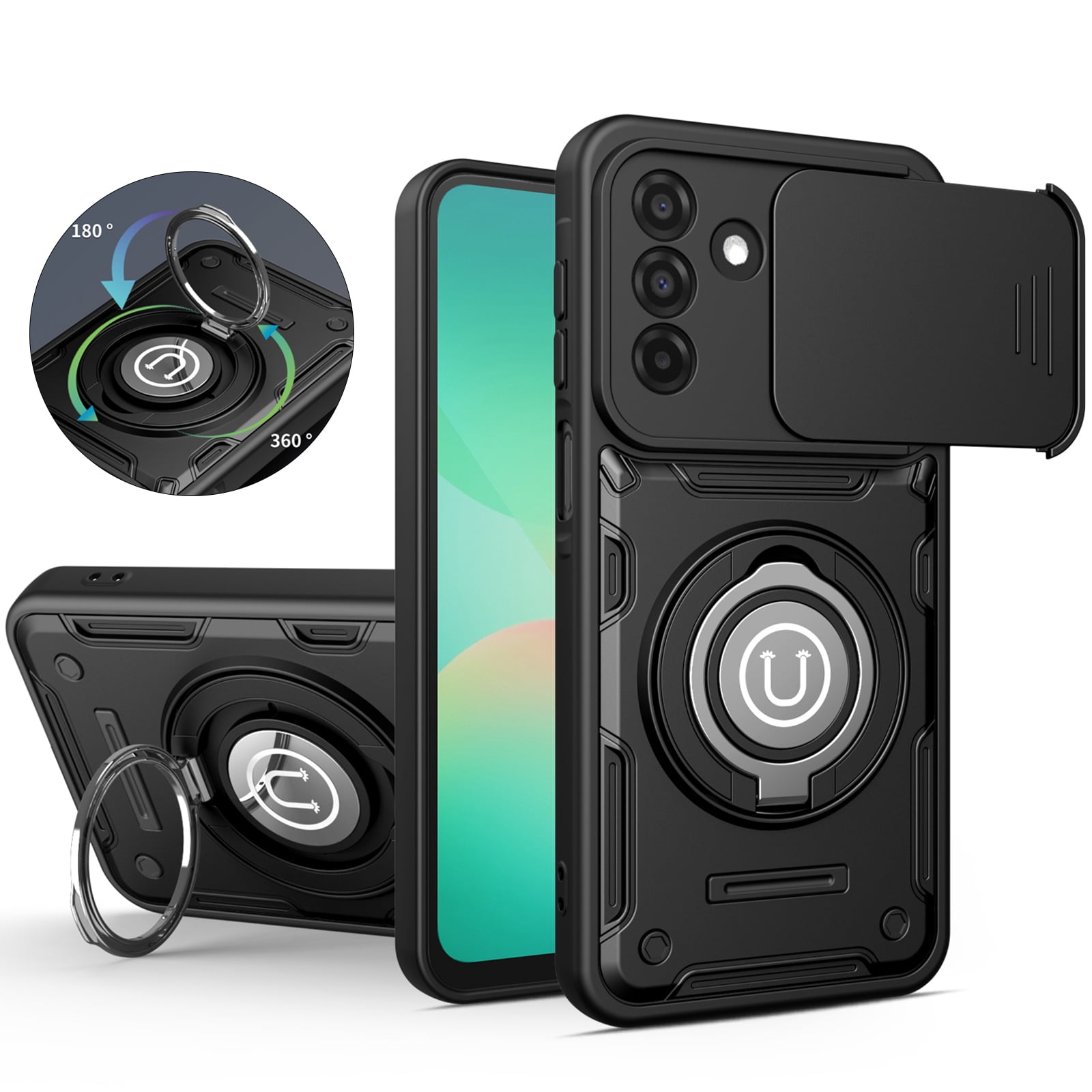 Dteck for Samsung Galaxy A37 5G Case with Camera Slide Lens Cover ...
