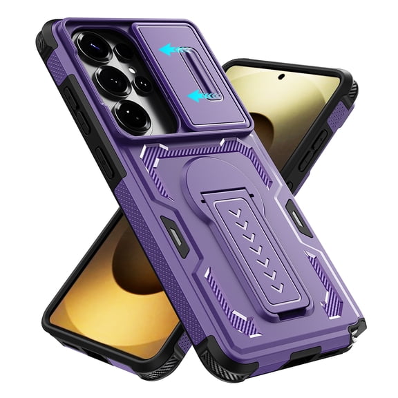 Dteck for Samsung Galaxy S26 Case with Camera Cover HD Screen Protector ...