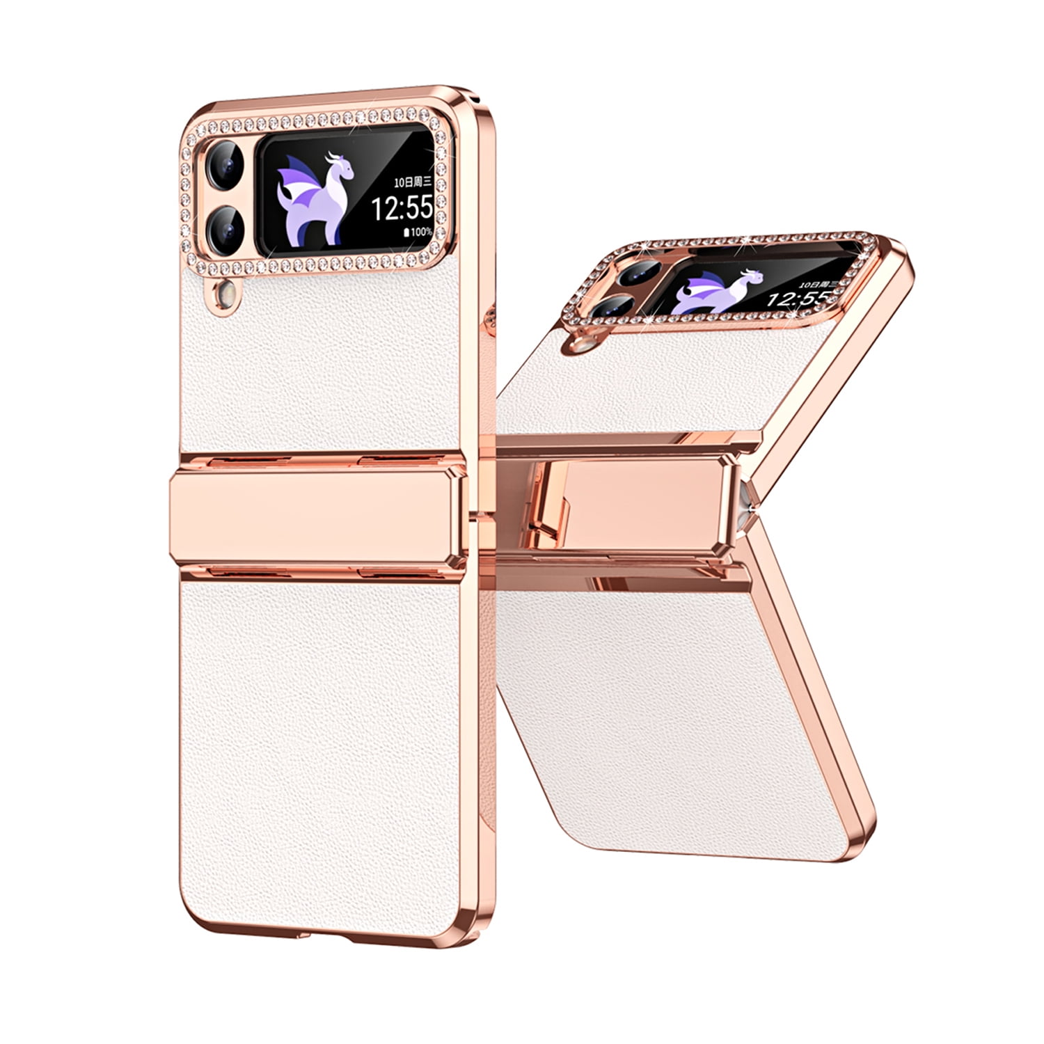 Dteck for Samsung Galaxy Z Flip 4 Case, Full Cover Hinge Protection ...