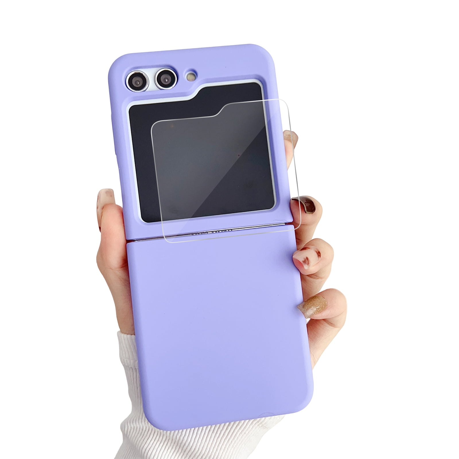 Dteck for Samsung Galaxy Z Flip 5 Case with Screen Protector, Slim ...