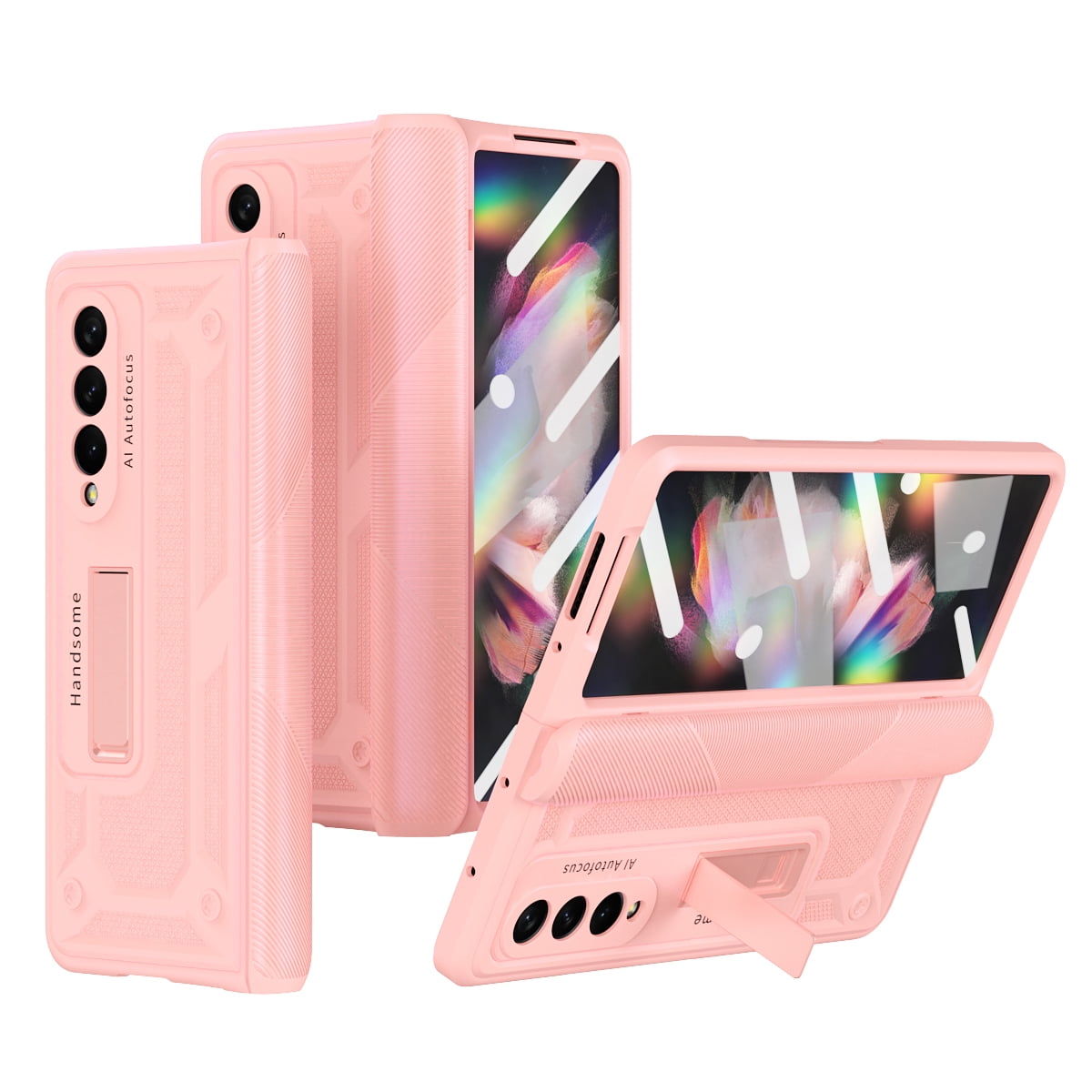 Dteck for Samsung Galaxy Z Fold 3 Stand Case, Built-in Kickstand ...