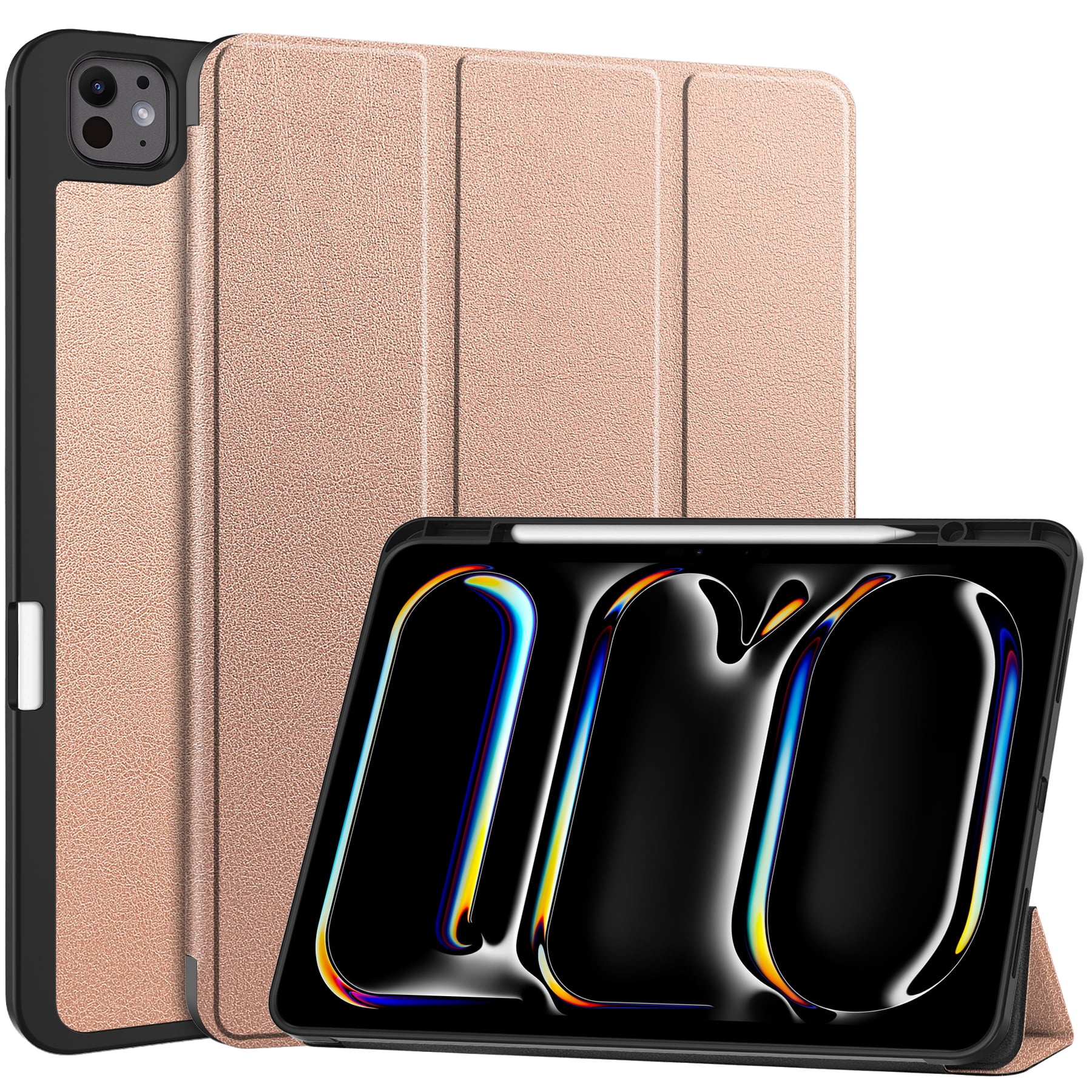 Dteck for iPad Pro 13 Inch 2024 Case with Pencil Holder, Slim Trifold ...