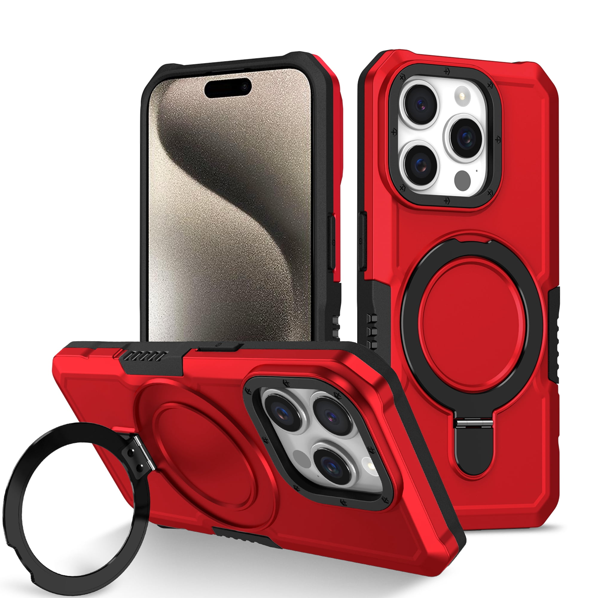 Dteck for iPhone 13 Pro Case with Invisible Built in Stand & Ring ...