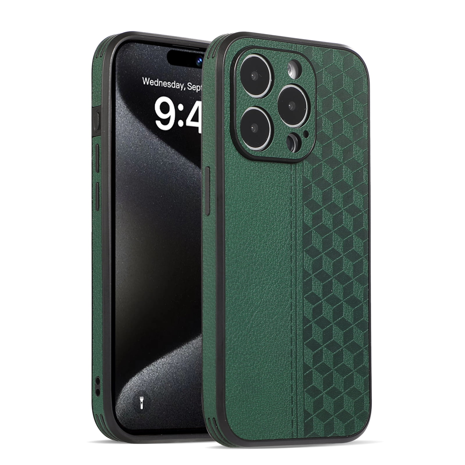Dteck for iPhone 13 Pro Max Case,Slim Leather Case TPU Shockproof Back ...