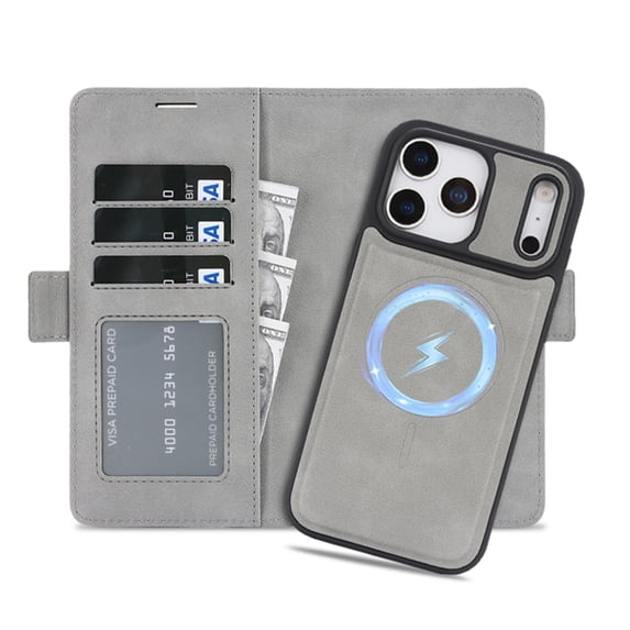 Dteck for iPhone 16 Detachable Wallet Case with Card Holder, 2 in 1 PU ...