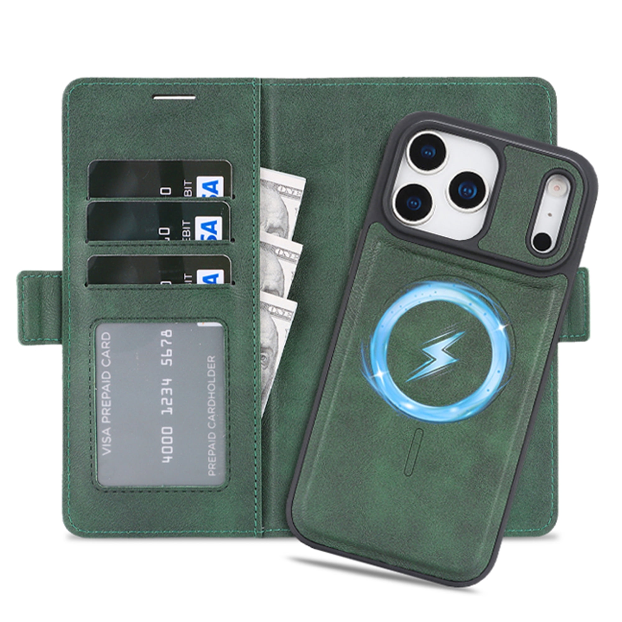 Dteck for iPhone 16 Plus Detachable Wallet Case with Card Holder, 2 in ...