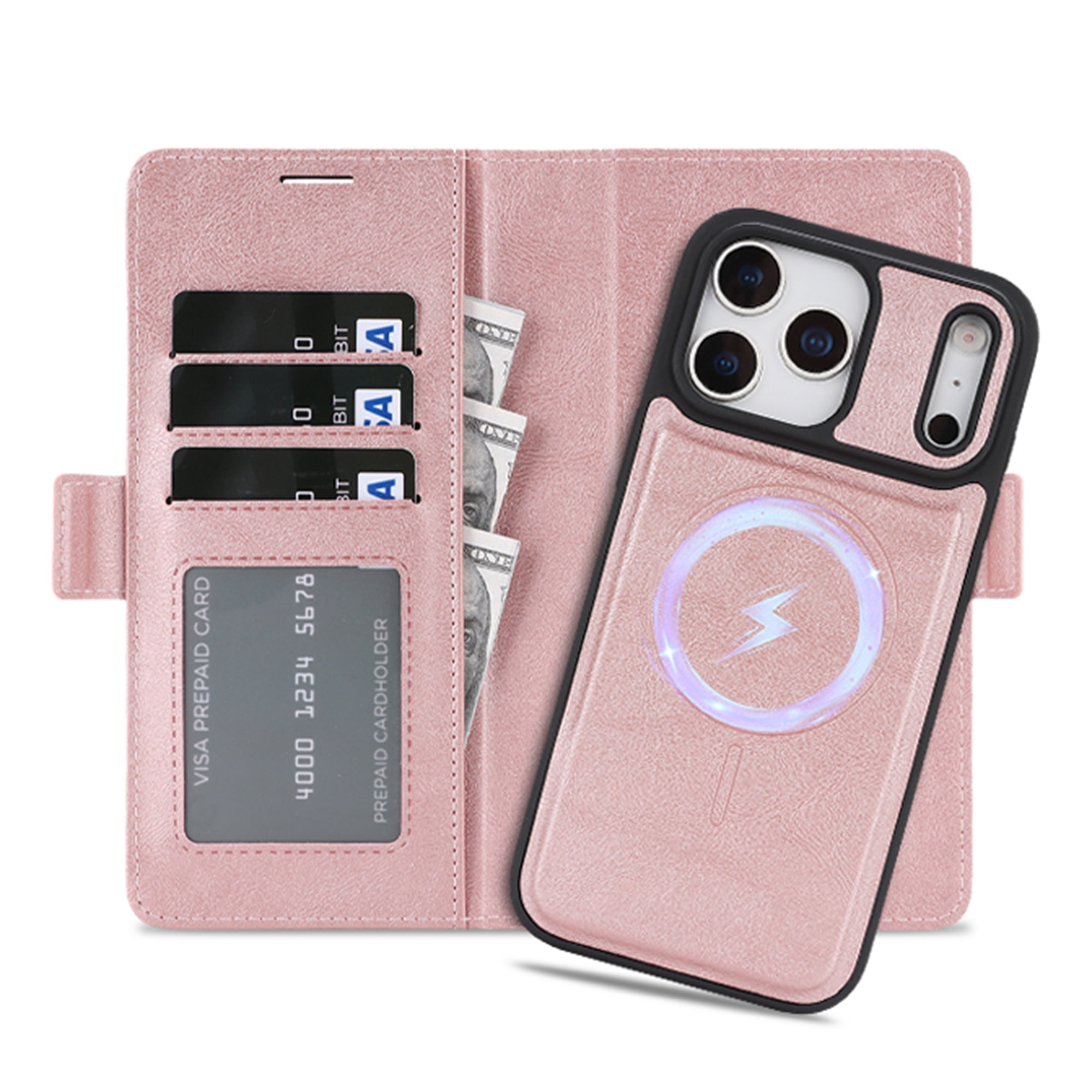 Dteck for iPhone 16 Plus Detachable Wallet Case with Card Holder, 2 in ...