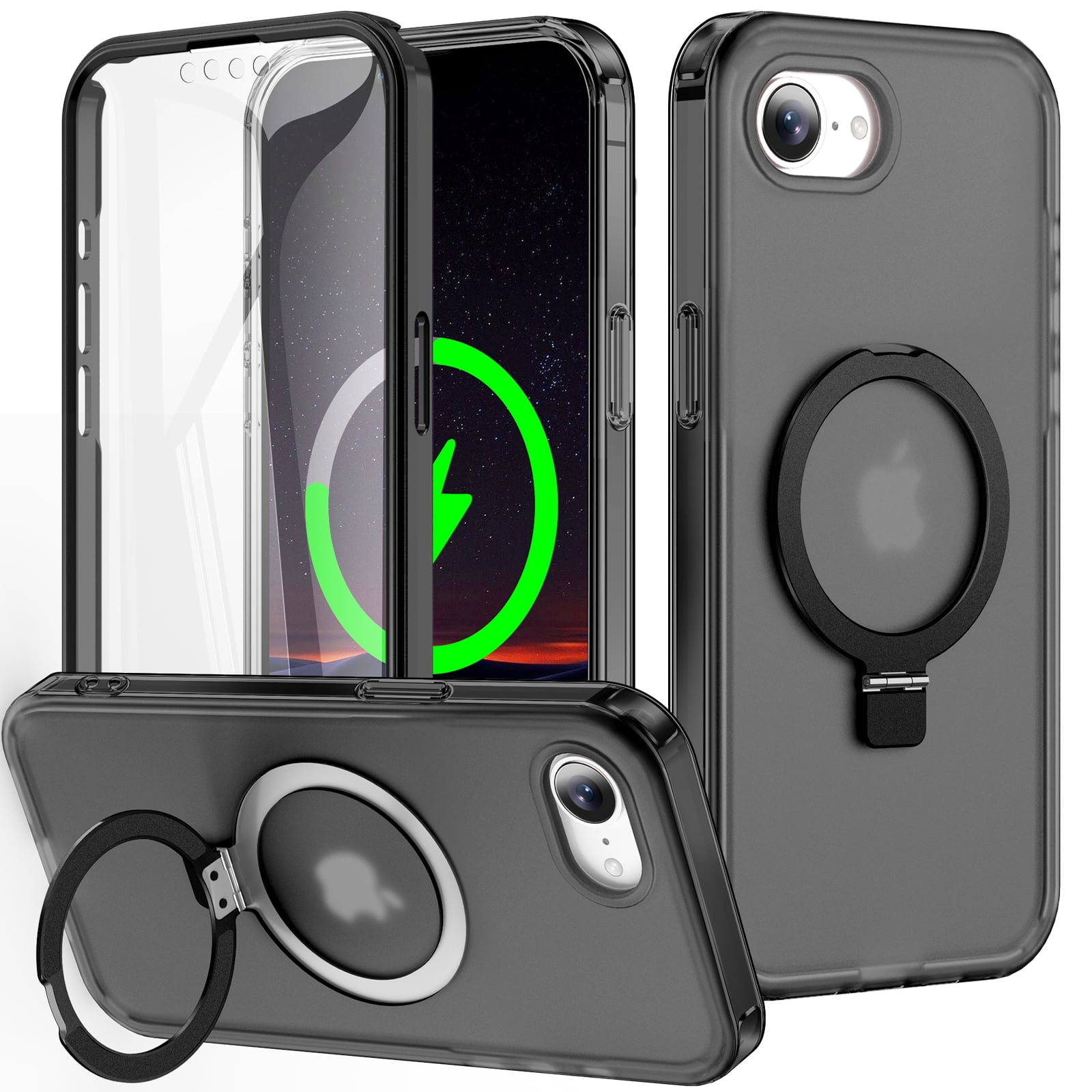 Dteck for iPhone 16e Magnetic Case with Invisible Ring Stand ...