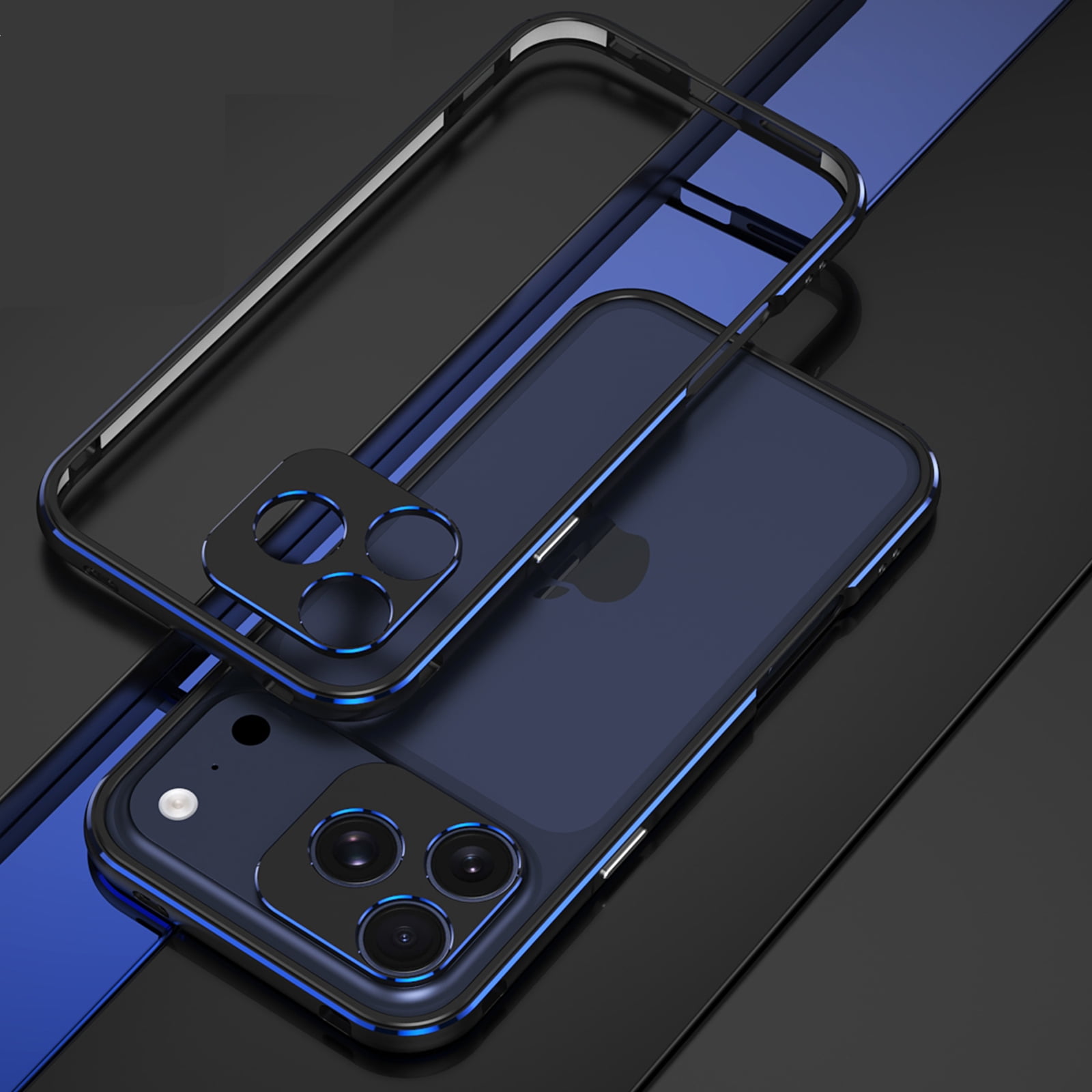 Dteck for iPhone 17 Pro Case (No Back), Ultra Slim Aluminum Metal ...