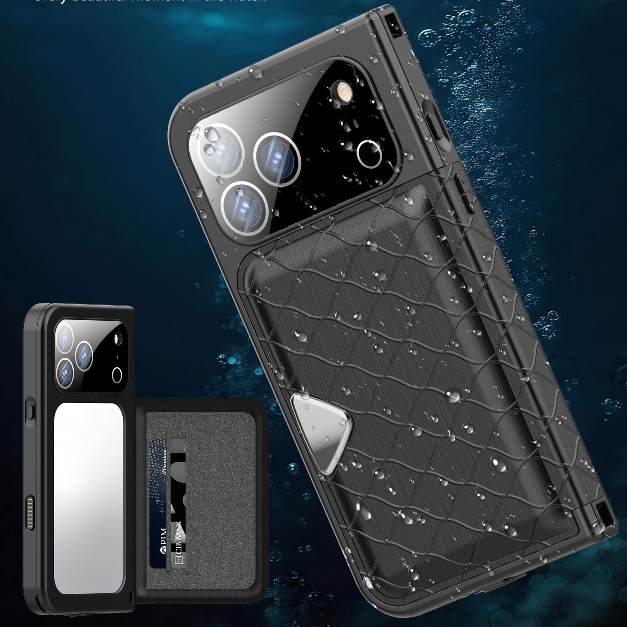 Dteck for iPhone 17 Pro Case with Built-in Screen Protector, Heavy Duty ...