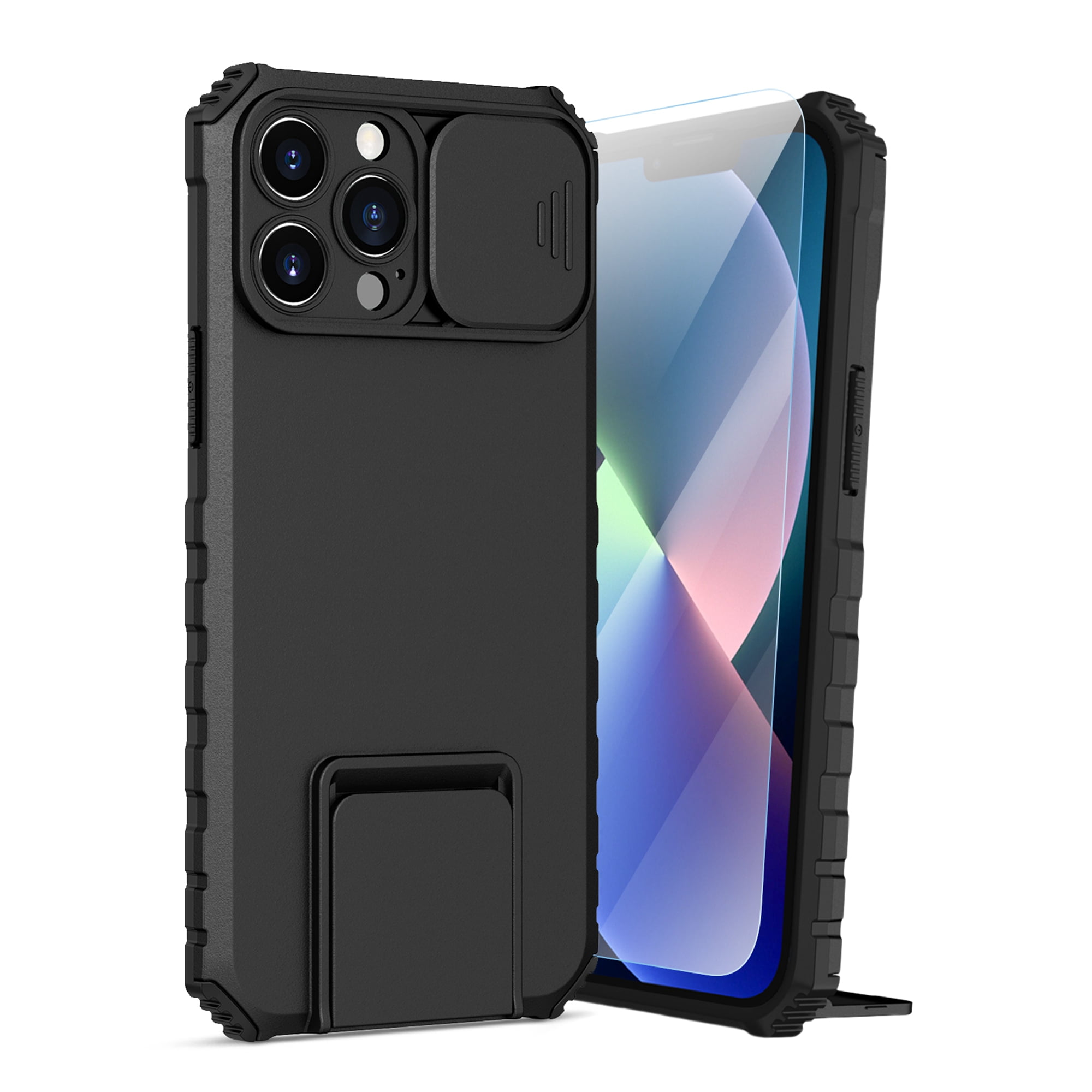 Dteck for iPhone XR Case with Screen Protector, Slide Camera Protector ...